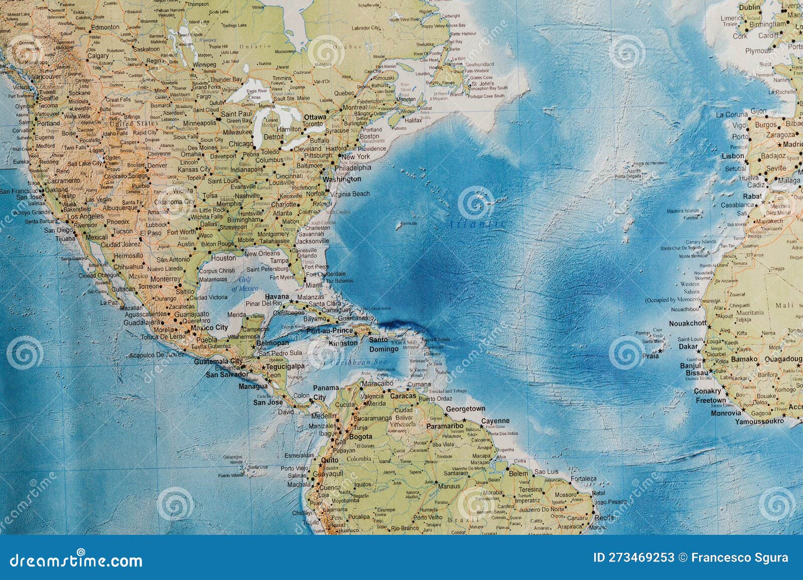 Geographic Map of the World Stock Image - Image of global, geography ...