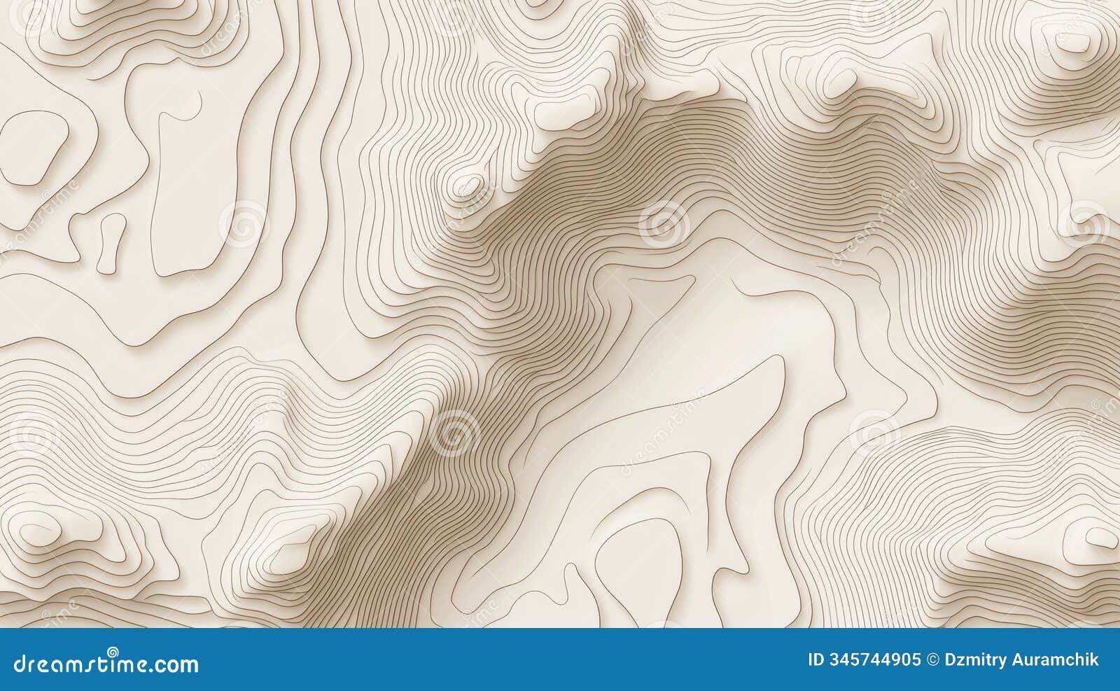 Geographic Relief Map with Contours, Trails, and Image Grids Stock ...