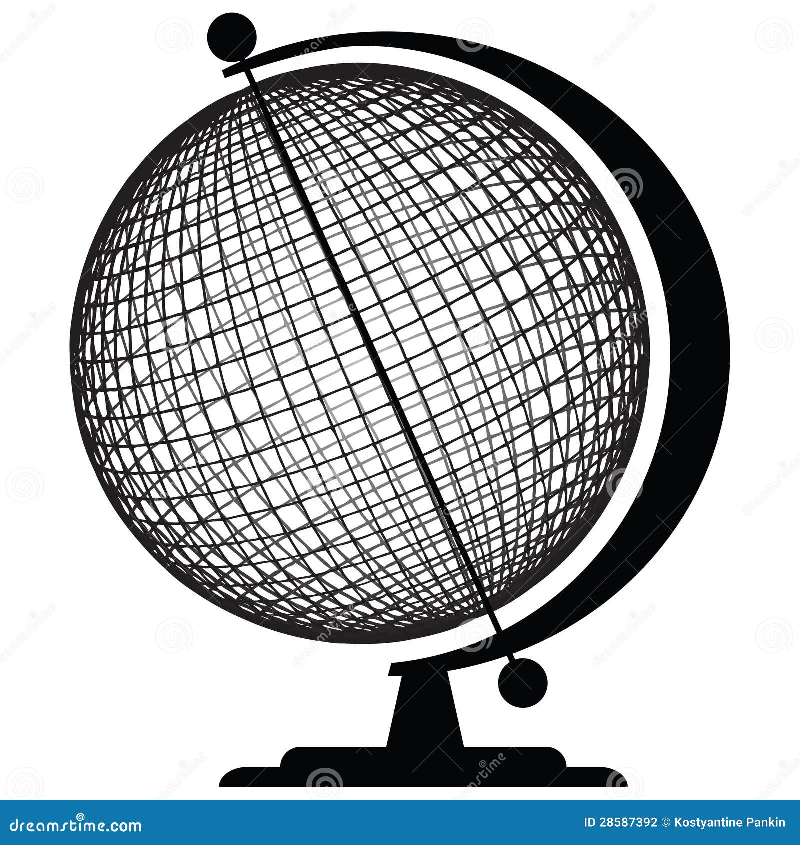 Geographic tools - Globe stock vector. Illustration of latitude - 28587392