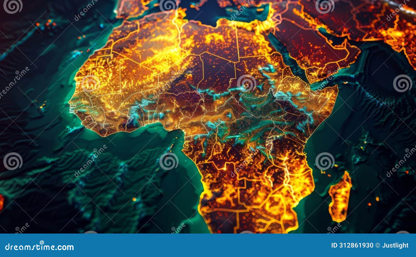 The Geographical Layout of Africa is Depicted in this Map, Showcasing ...