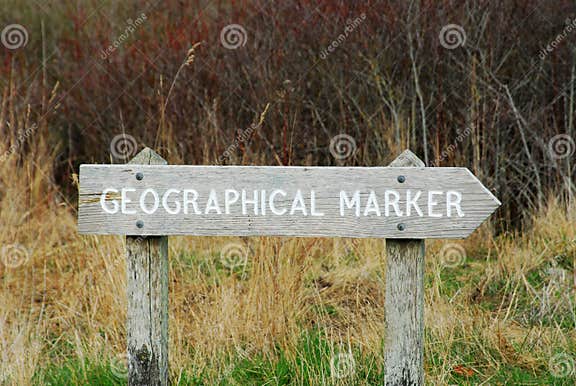 Geographical marker stock image. Image of field, bush - 4565399