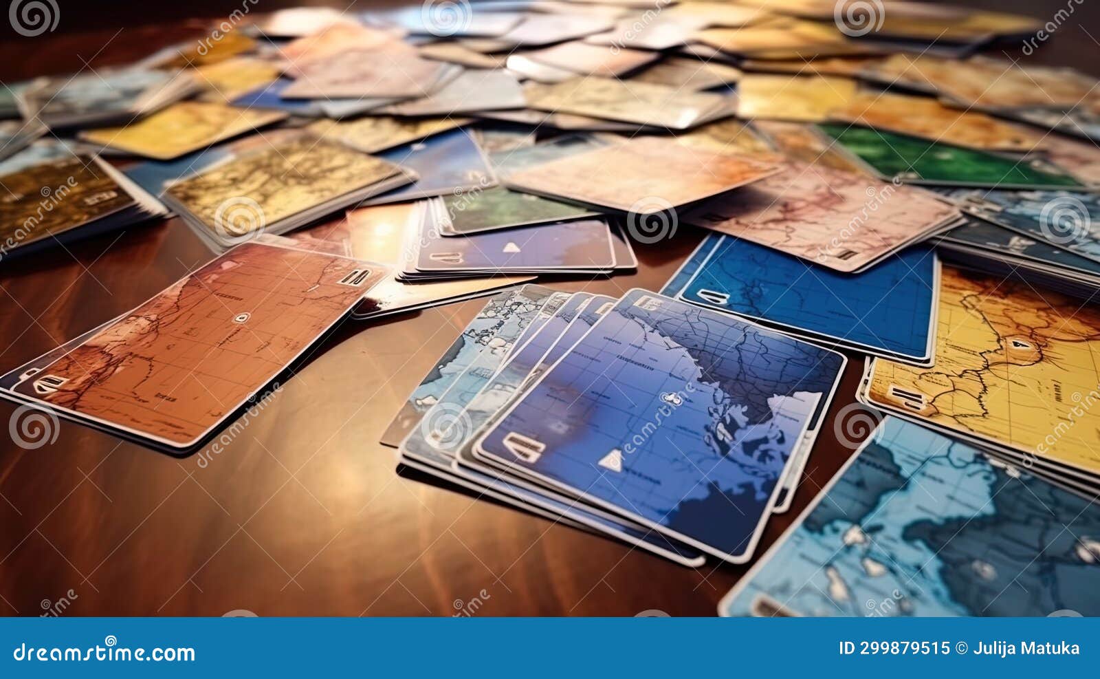 Geographical Patterns with Cards Stock Illustration - Illustration of ...