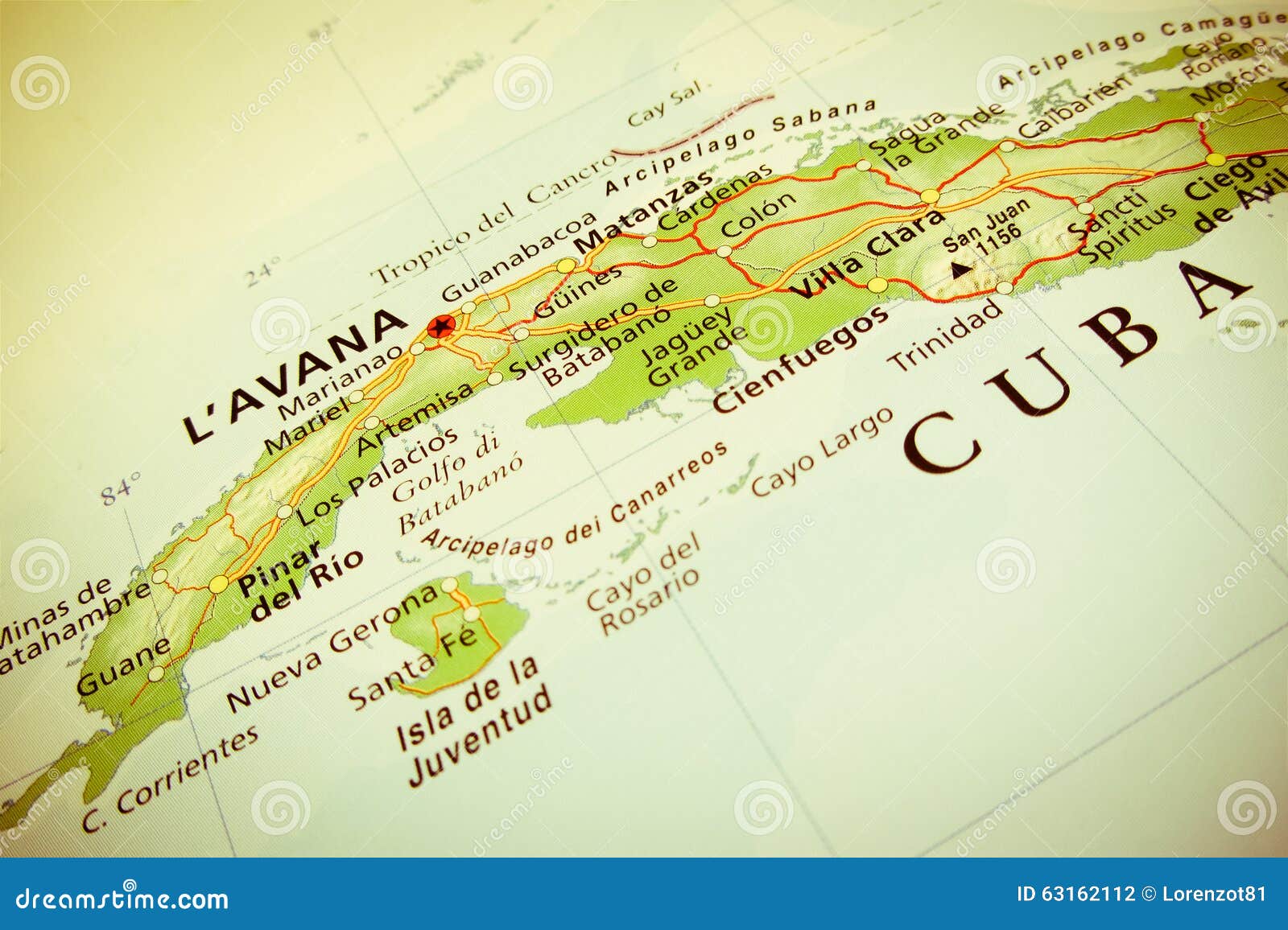 Geographical view of Cuba stock photo. Image of america - 63162112