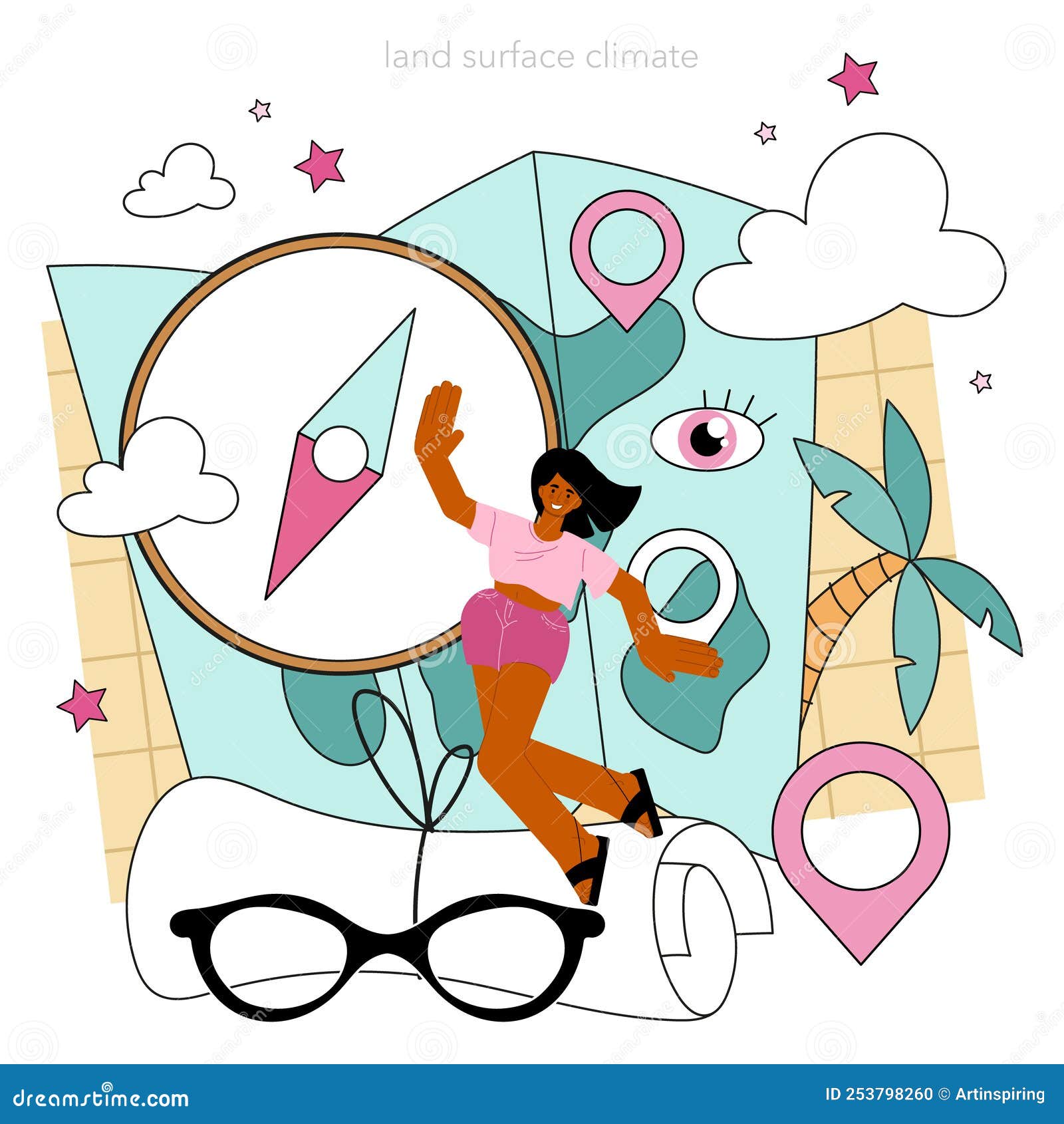 Geography Class Concept. Students Learning the Lands and Ecosystems ...