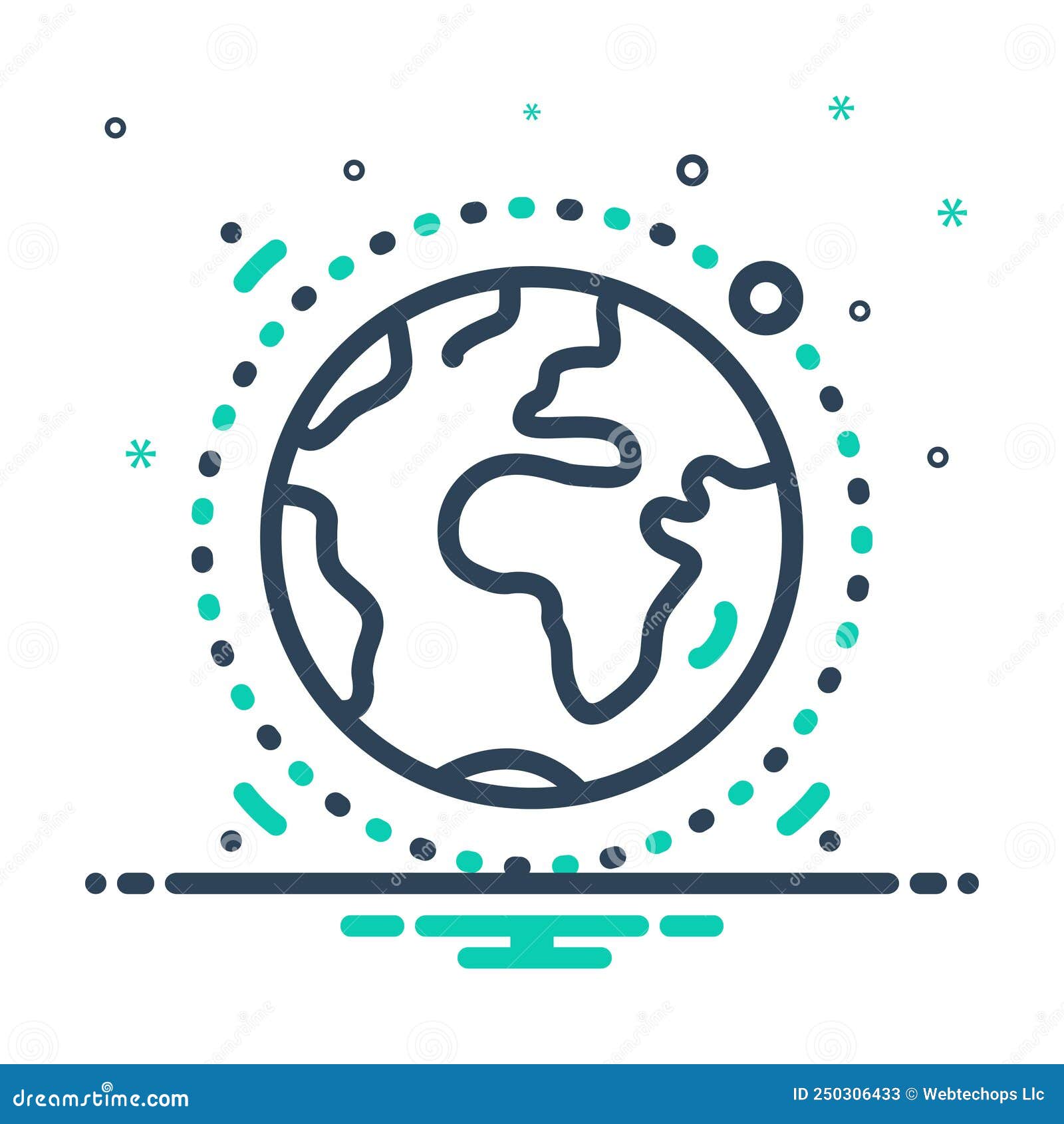 Mix Icon for Geography, Terra and Earth Stock Vector - Illustration of ...
