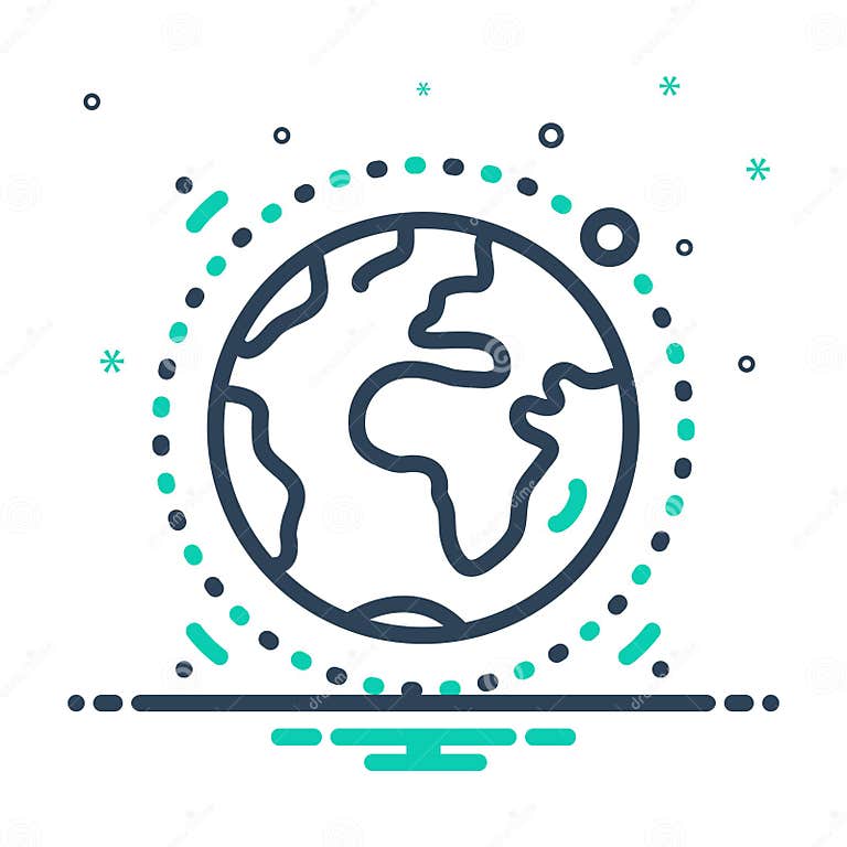 Mix Icon for Geography, Terra and Earth Stock Vector - Illustration of ...