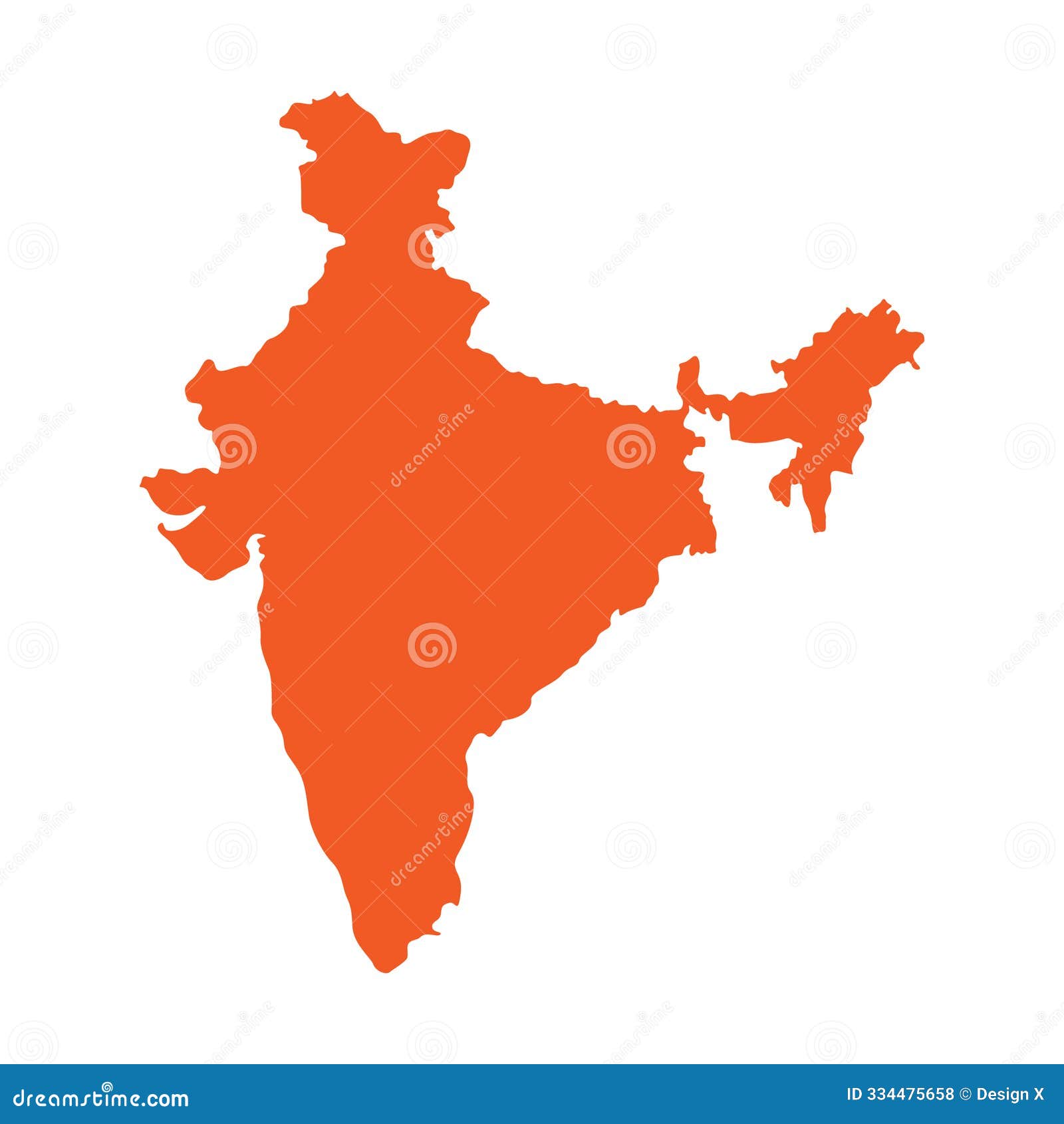 Geography Indian Map Vector Icon. Map of India Stock Vector ...
