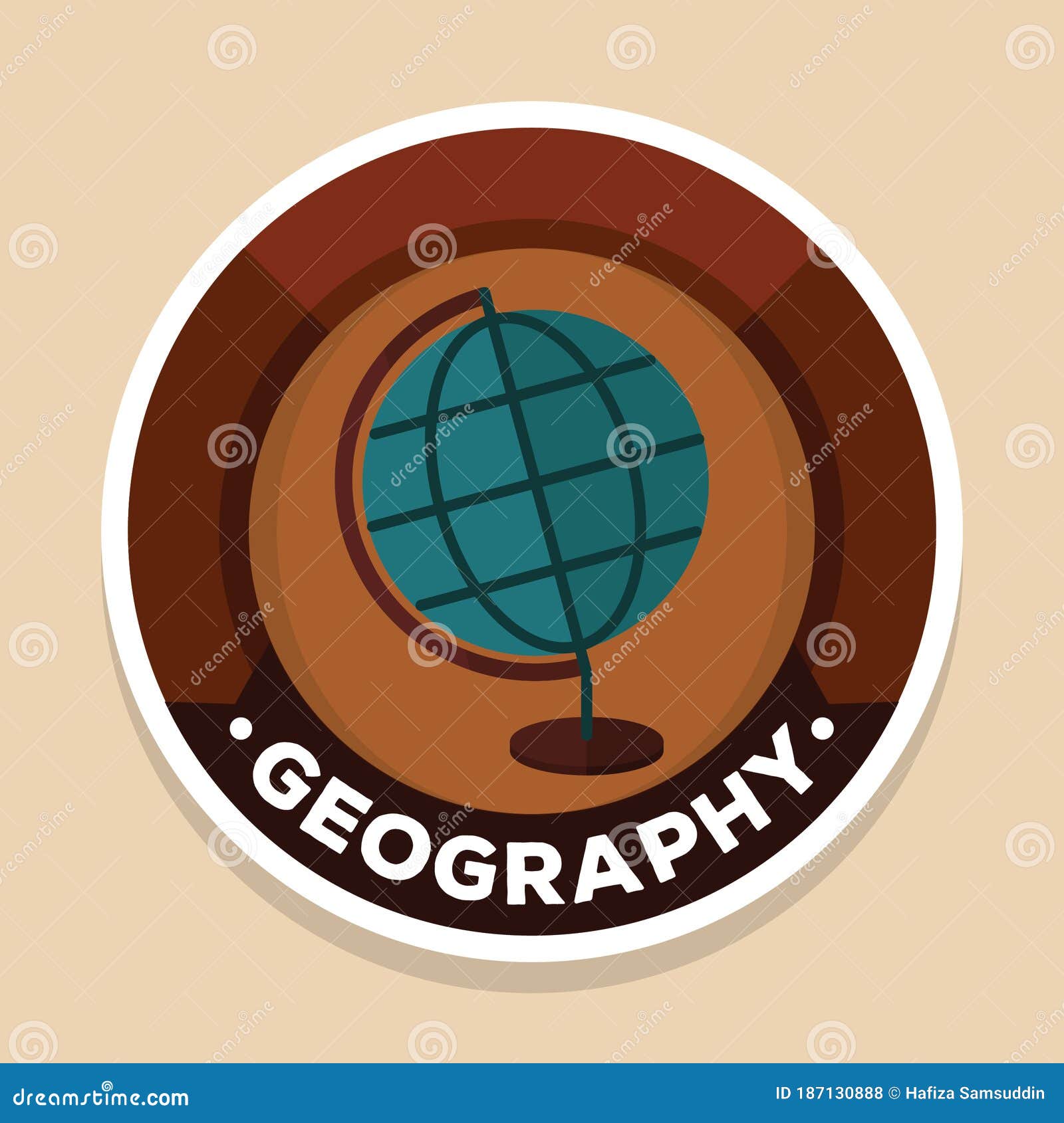 Geography Label. Vector Illustration Decorative Design Stock Vector ...
