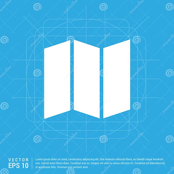 Geography map icon stock vector. Illustration of search - 132445120