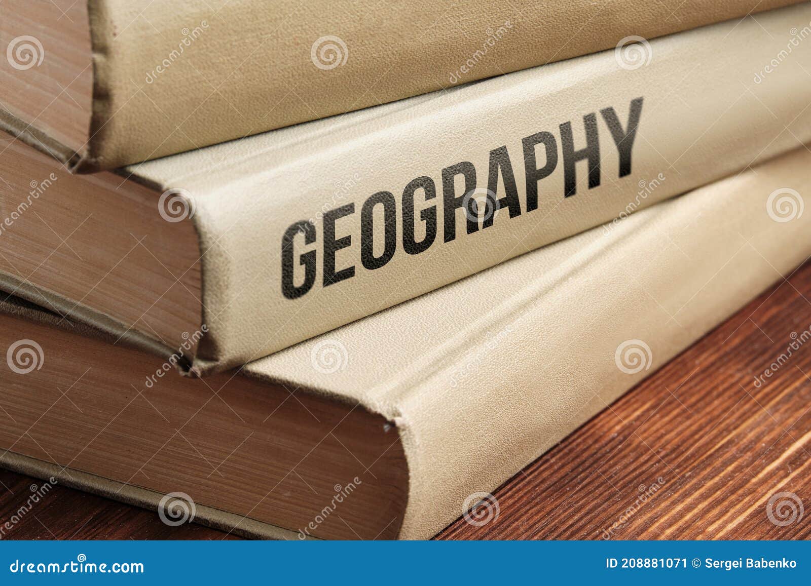 Geography Subject Book Concept on a Wooden Table for Learning Stock ...