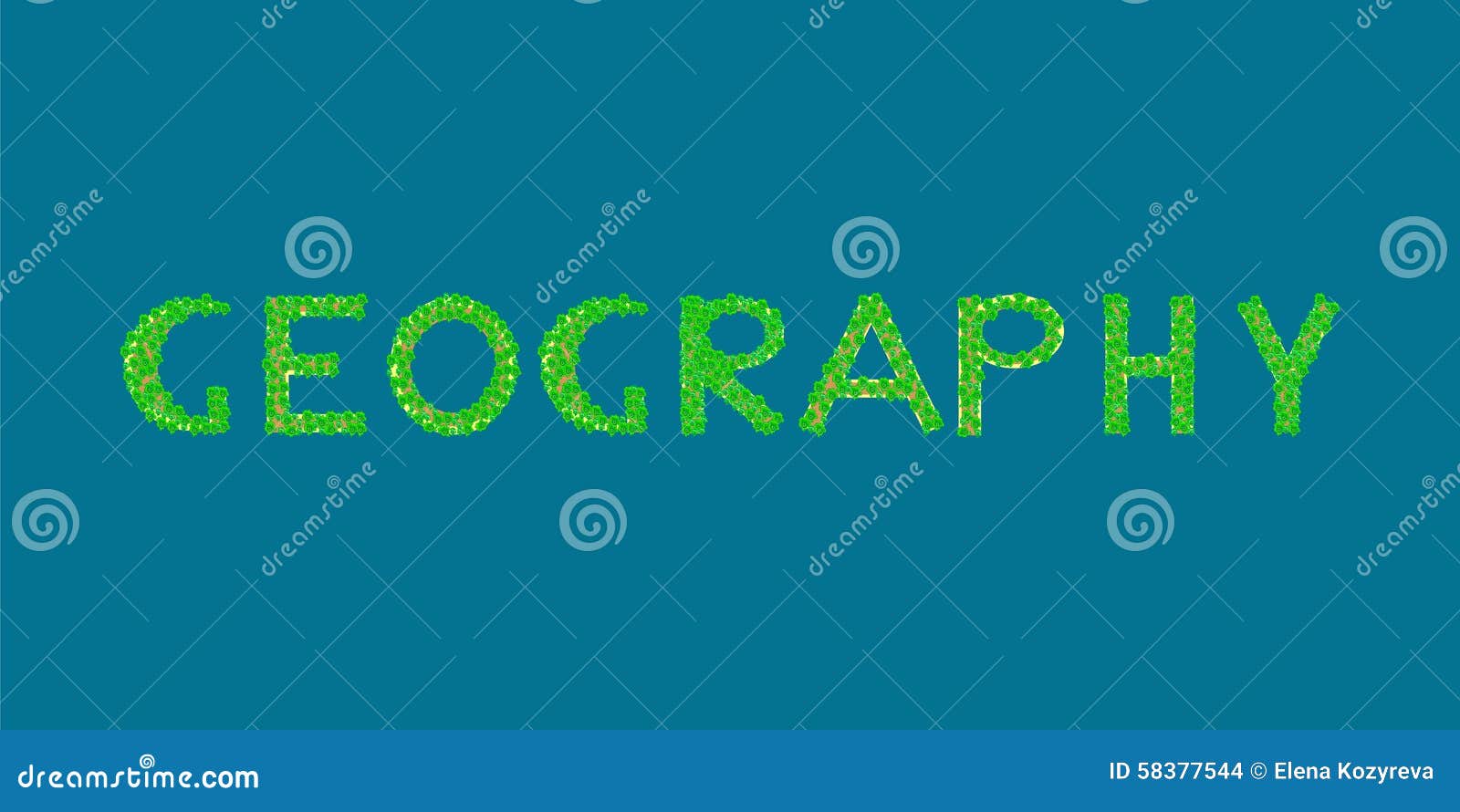 Geography Text Tropical Island Stock Photo - Image of trees, word: 58377544