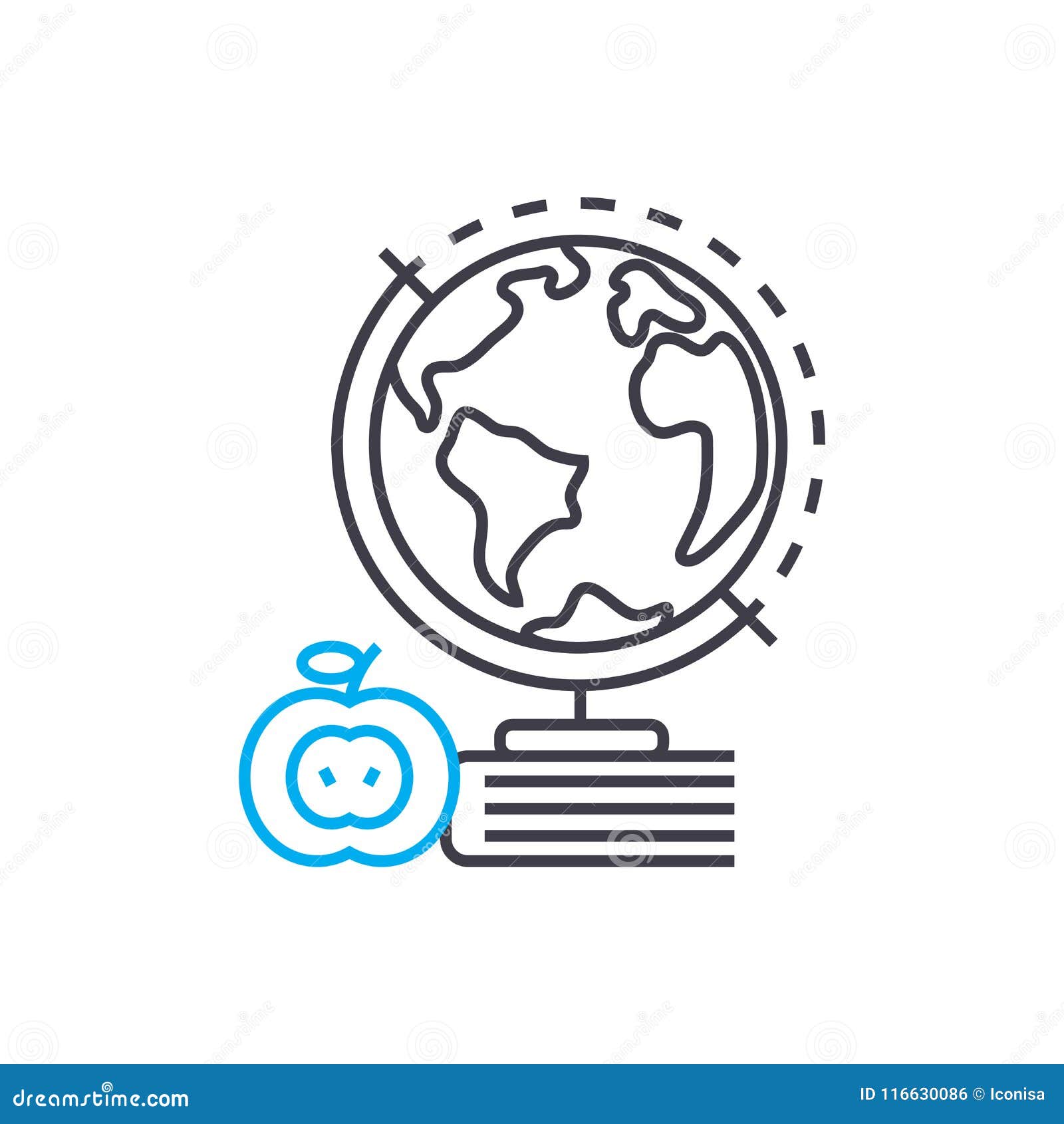 Geography Vector Thin Line Stroke Icon. Geography Outline Illustration ... Geography Vector Thin Line Stroke Icon. Geography Outline Illustration ...