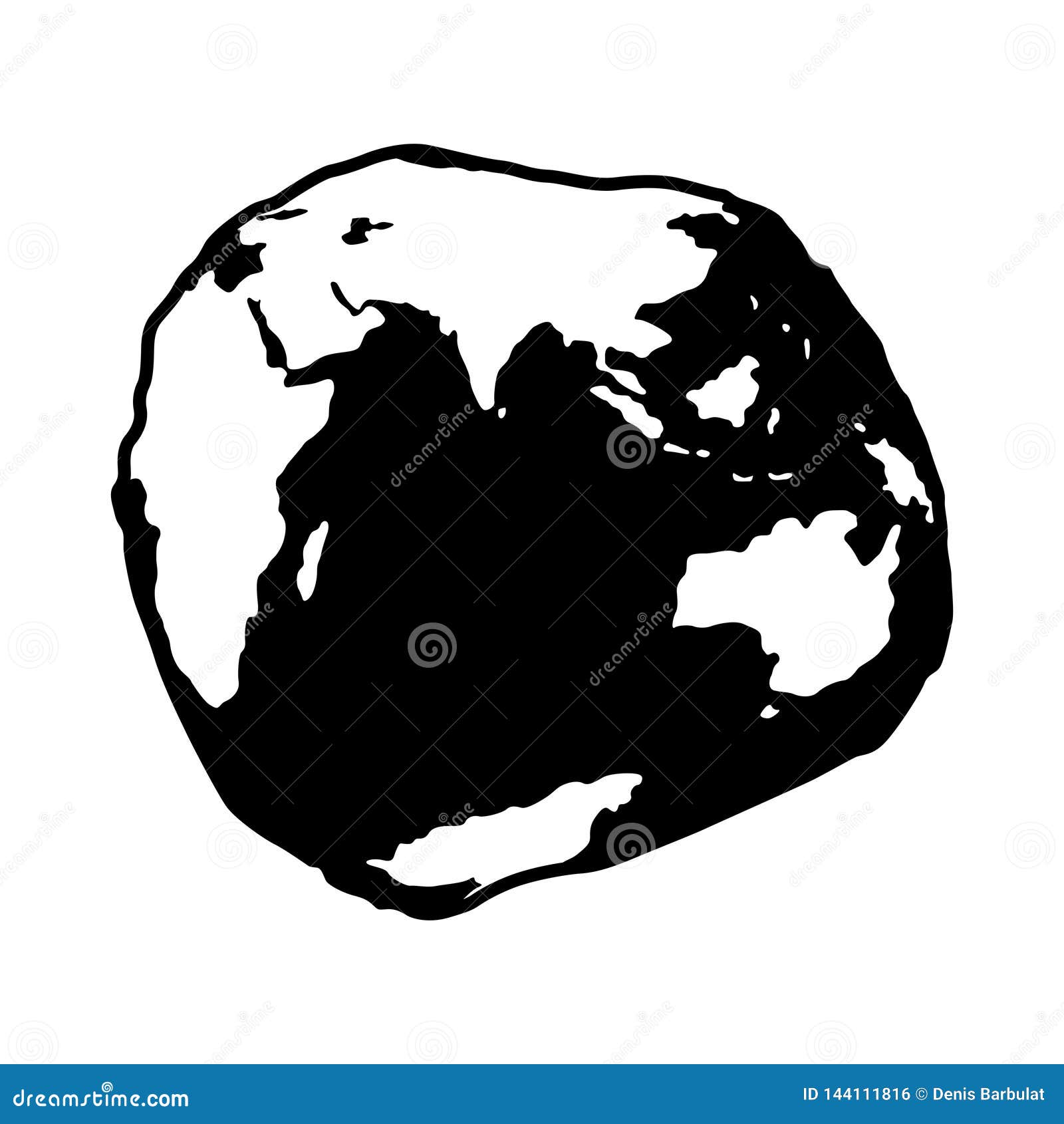 Geoid, Shape of Indian Ocean Stock Vector - Illustration of icon ...