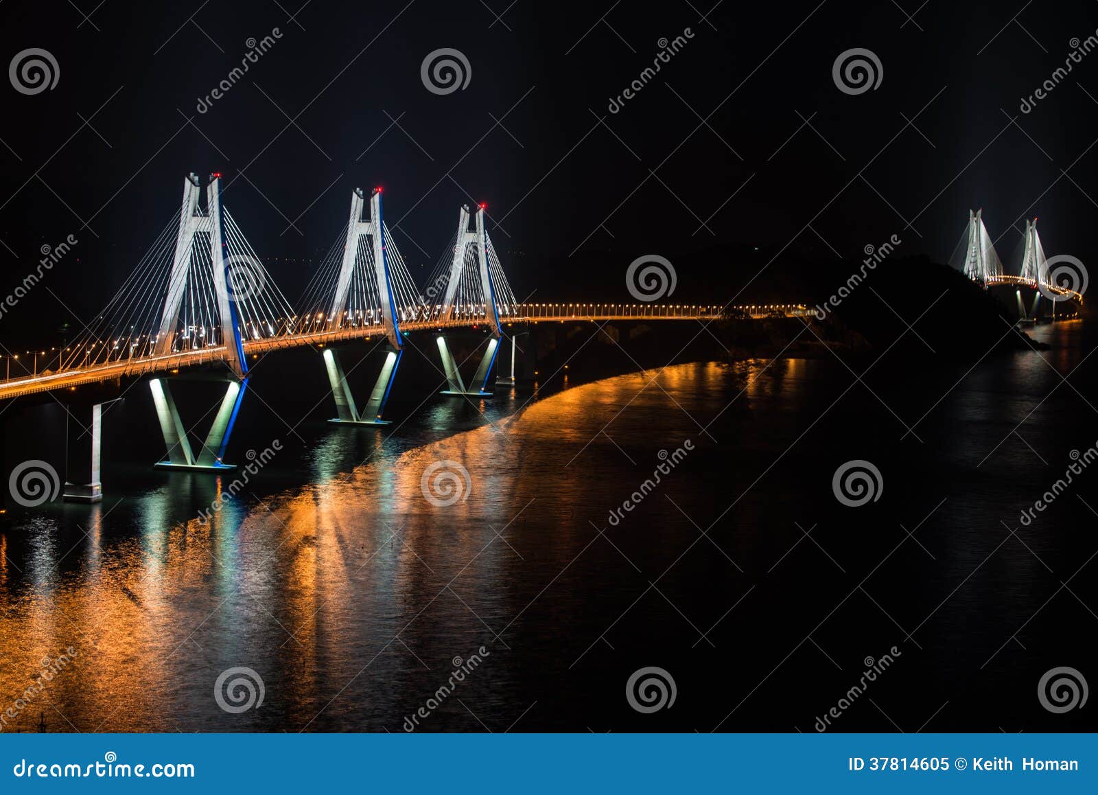 Geoje bridge stock image. Image of lines, busy, blur - 37814605