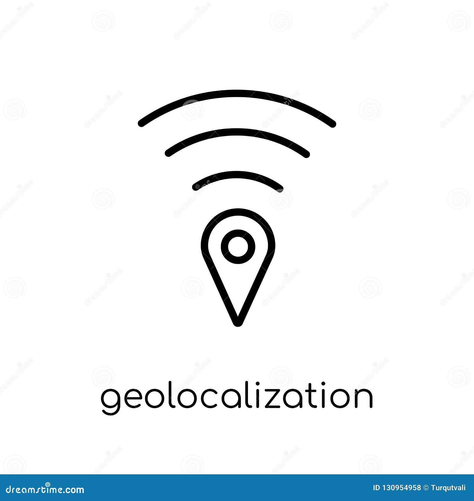 Geolocalization Linear Icon. Modern Outline Geolocalization Logo ...