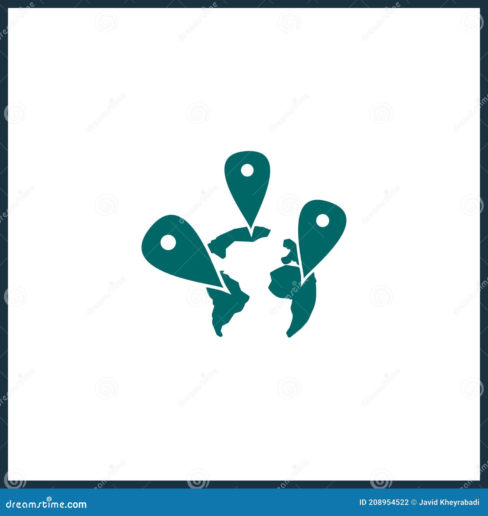 Geolocation Around the World Vector Icon Location Simple Icon Stock ...