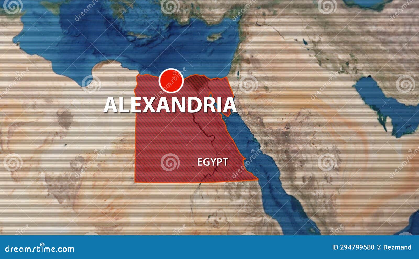 Geolocation of the City of Alexandria on the Map Stock Footage - Video ...
