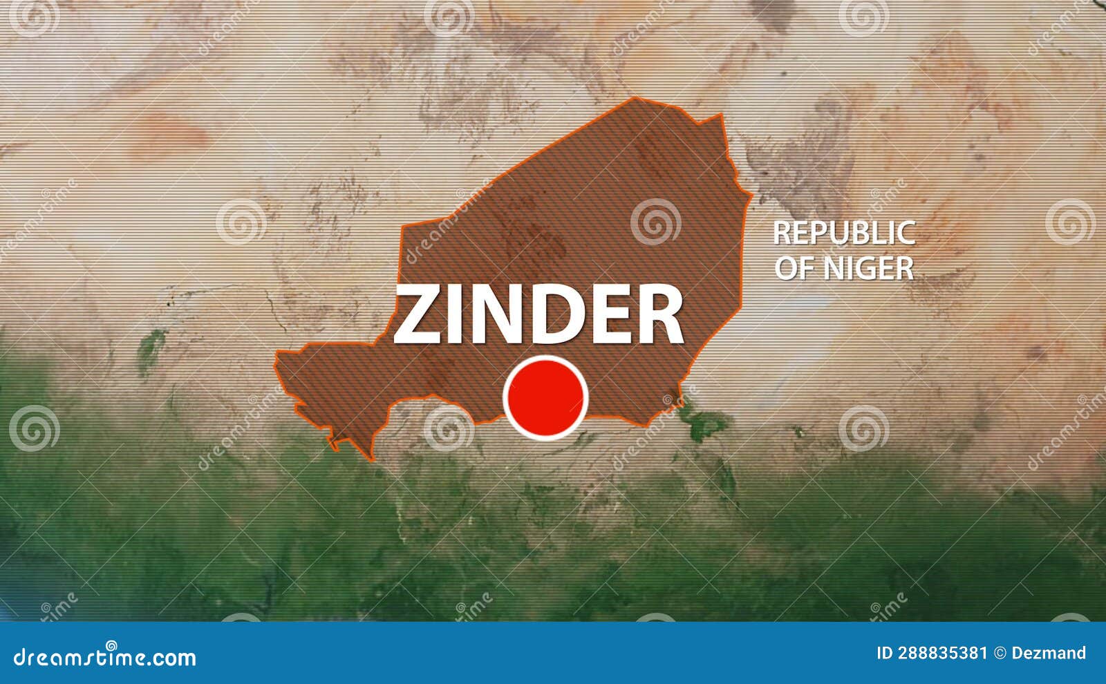 Geolocation of the City of Zinder on the Map Stock Video - Video of ...