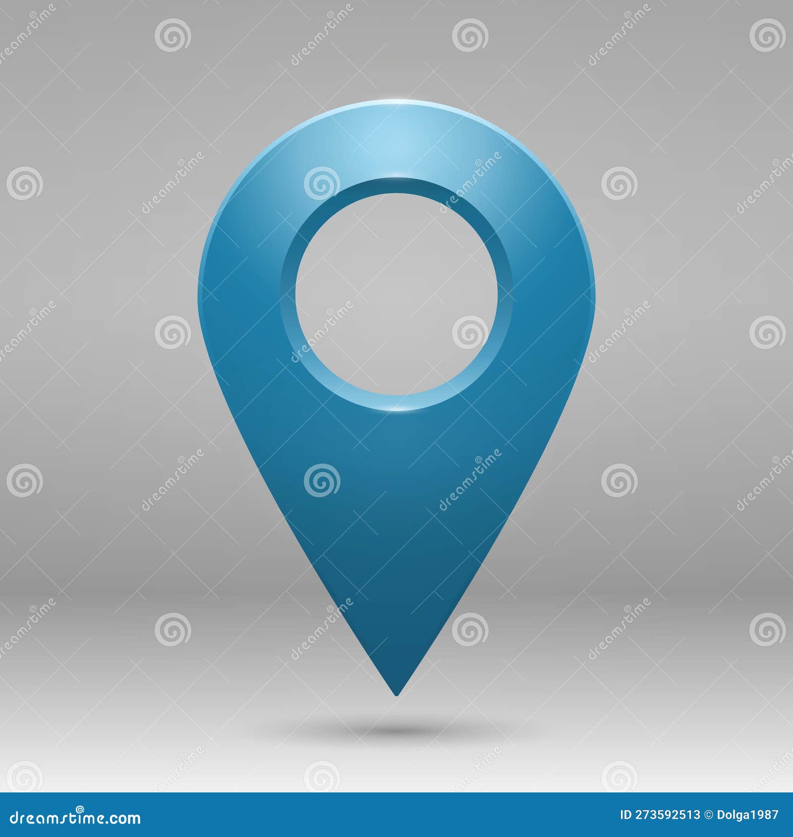 The Geolocation Icon is Blue with Highlights on a Gray Gradient ...