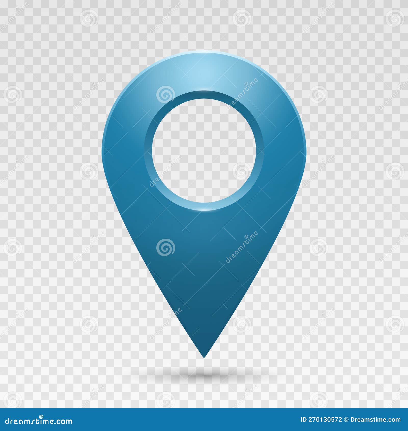 The Geolocation Icon is Blue with Highlights on a Transparent ...