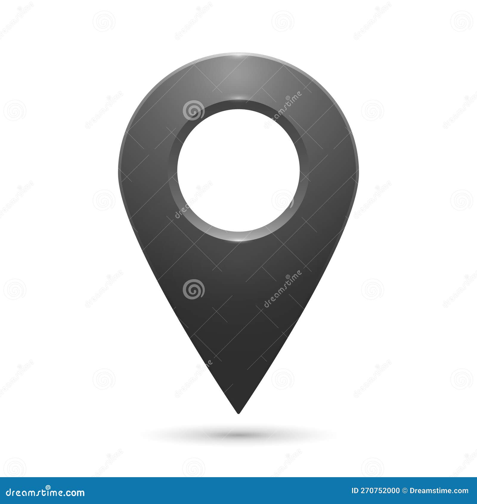 The Geolocation Icon is Blue with Highlights on a Transparent ...
