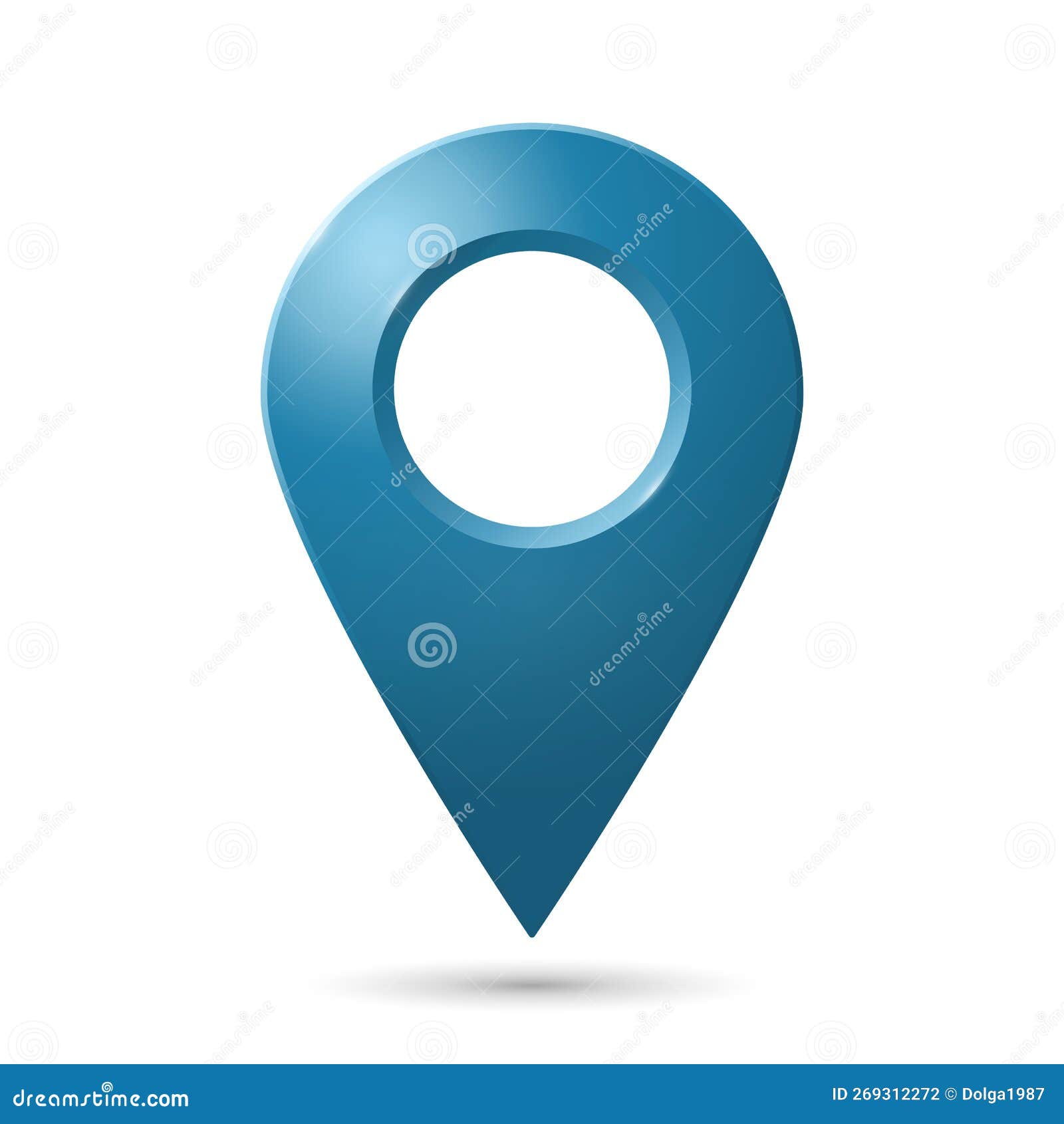 The Geolocation Icon is Blue on a White Background. Stock Vector ...