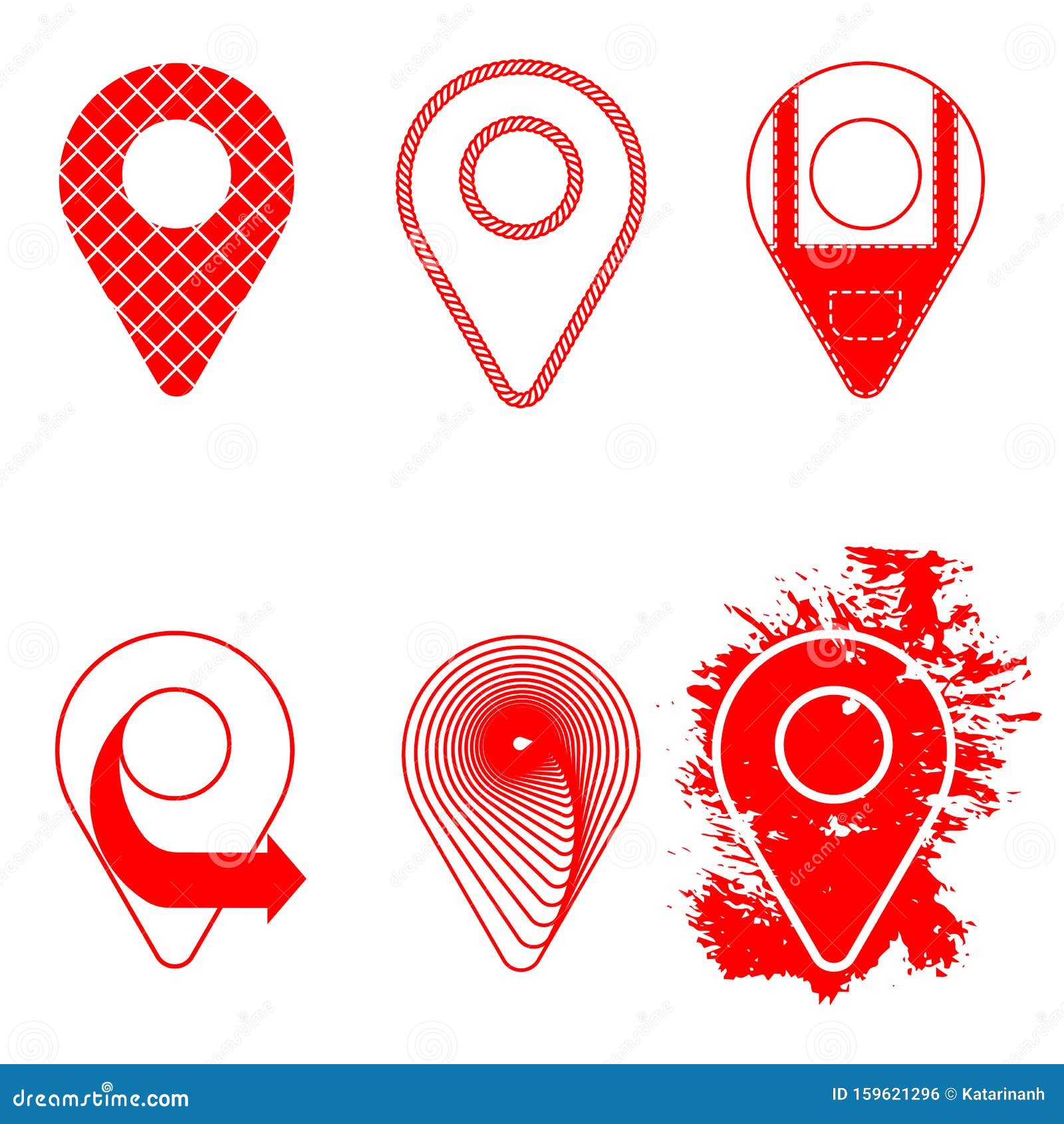 Geolocation Icon Pack. Set of Geolocation Signs in Different Style for ...