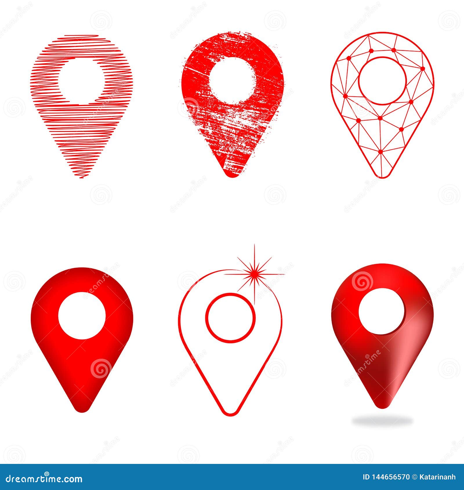 Geolocation Icon Pack. Set of Geolocation Signs in Different Style for ...