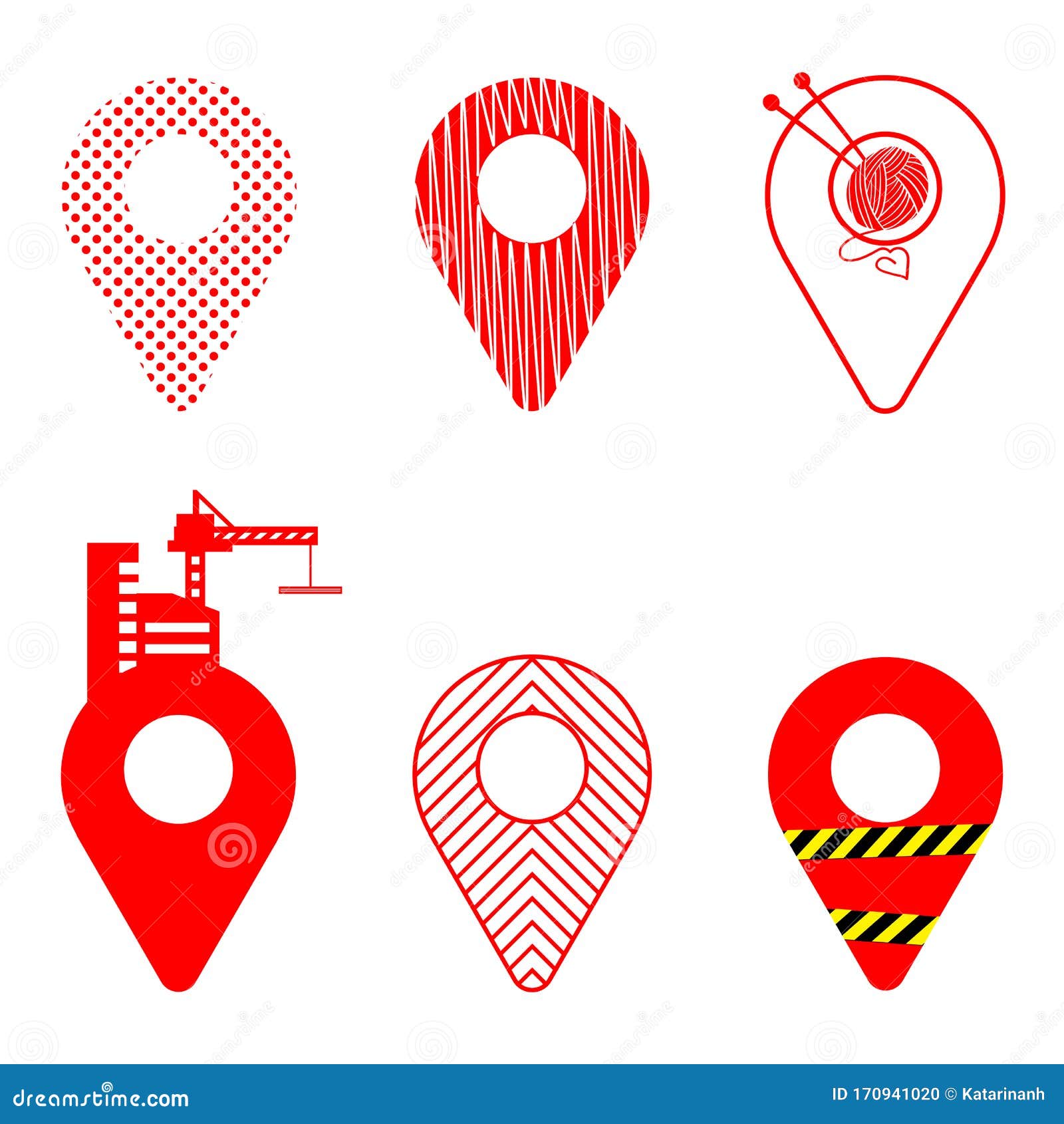 Geolocation Icon Pack. Set of Geolocation Signs in Different Style for ...