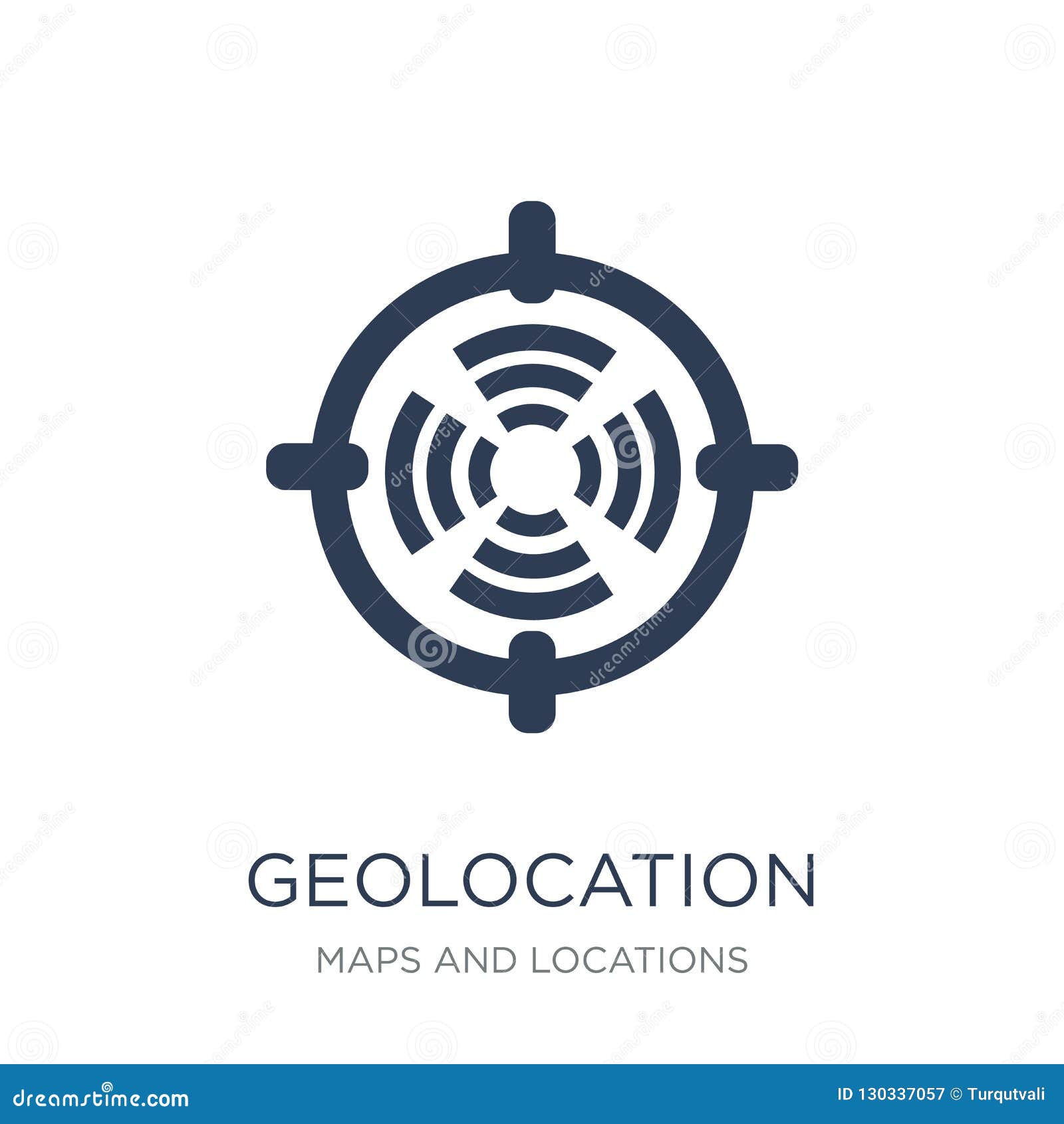 Geolocation Icon. Trendy Flat Vector Geolocation Icon on White B Stock ...
