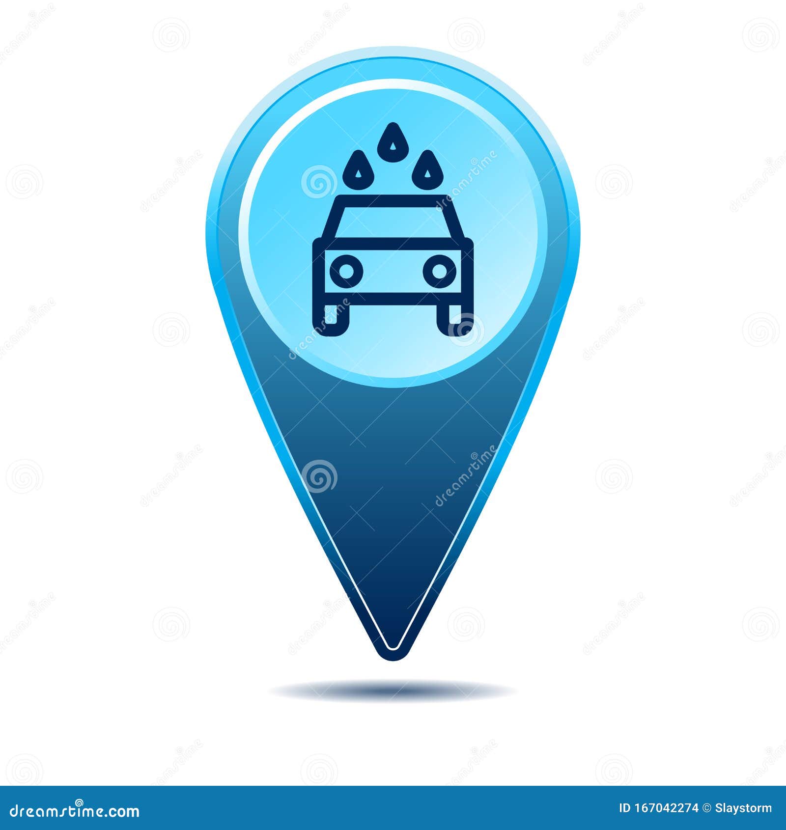 Geolocation Map Pin Car Wash Icon Stock Vector - Illustration of travel ...