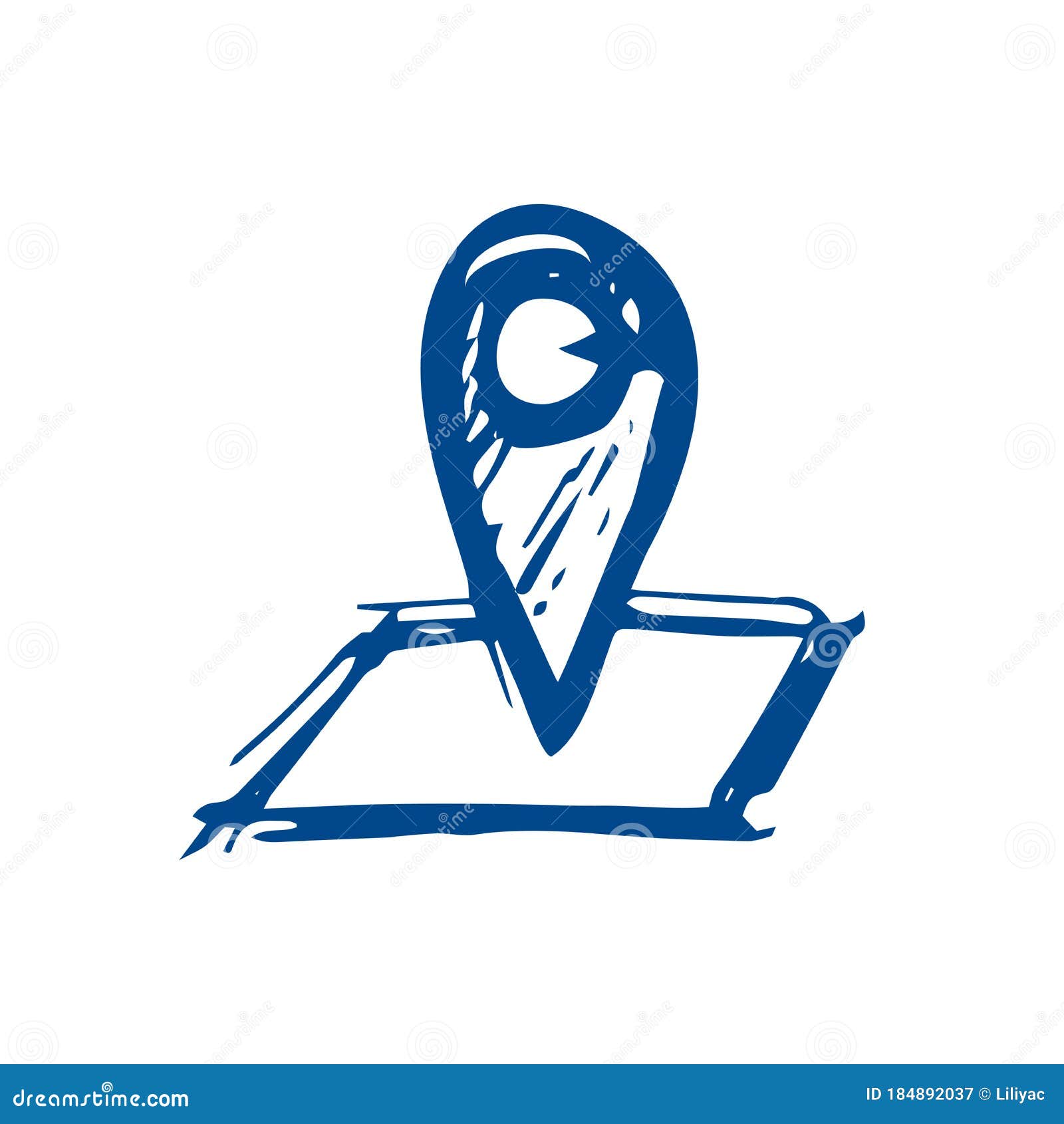 Geolocation, Place Map Pointer And Smartphone, Logo Template. Pinpoint ...