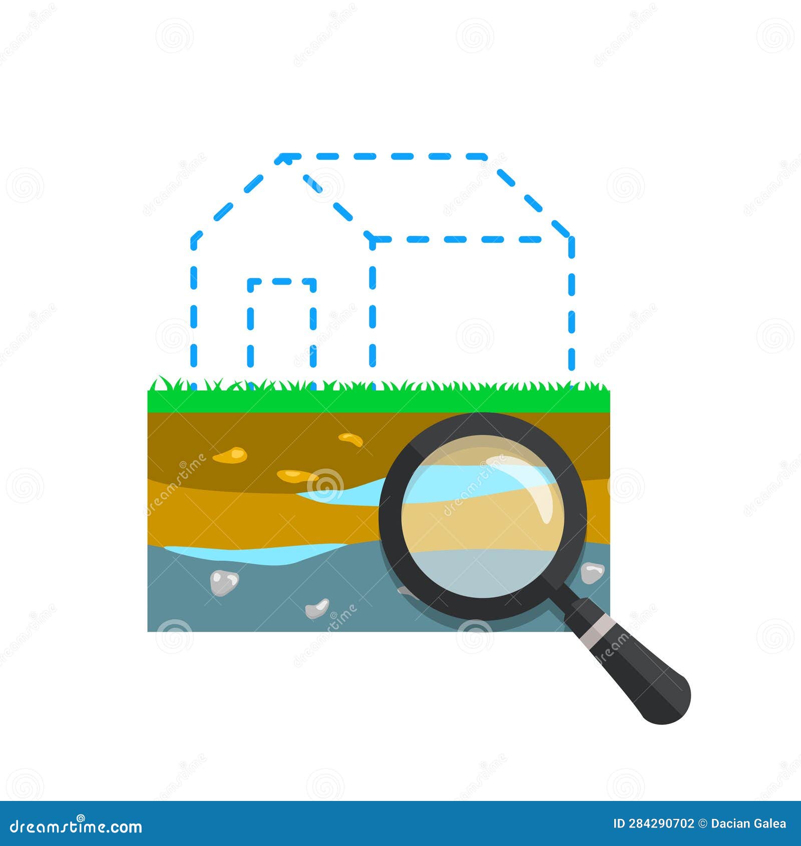 Geologic Inspection. Soil Test Flat Illustration. | CartoonDealer.com ...