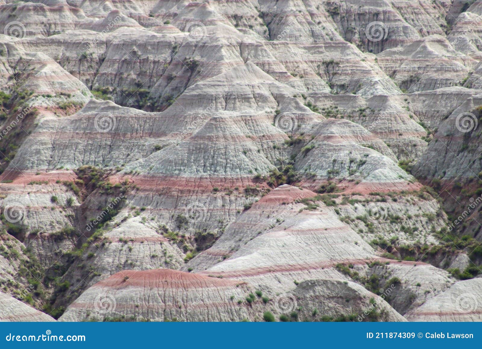 Geologic Layers in Badlands National Park Stock Image - Image of ...