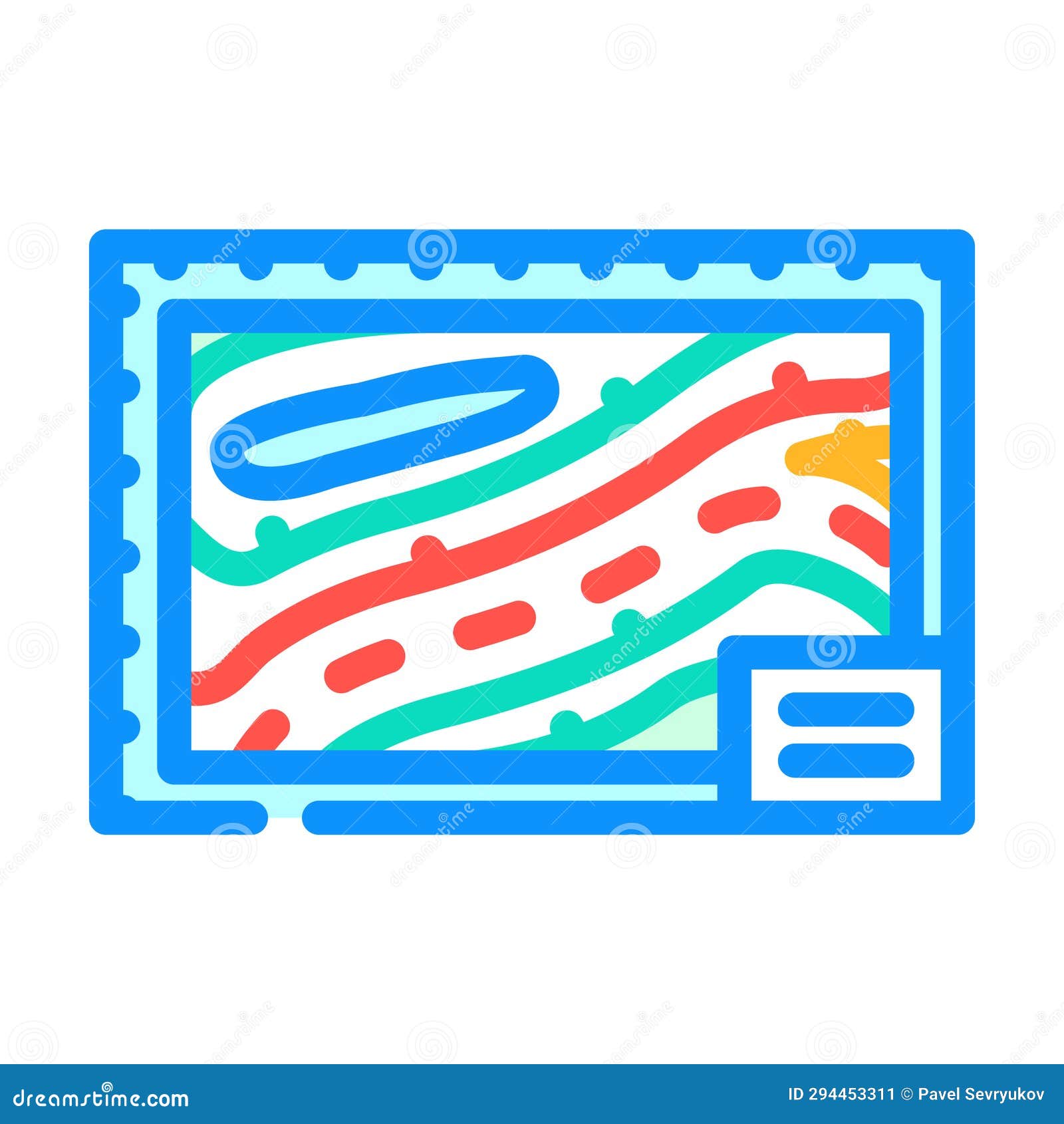 Geologic Mapping Mining Color Icon Vector Illustration Stock Vector ...