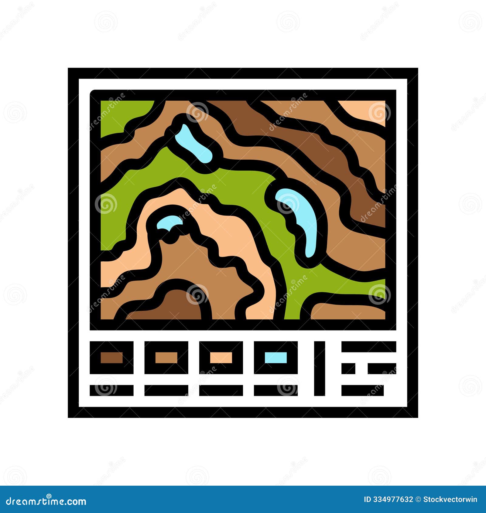 Geologic Mapping Mining Icon Doodle Illustration Royalty-Free Cartoon ...