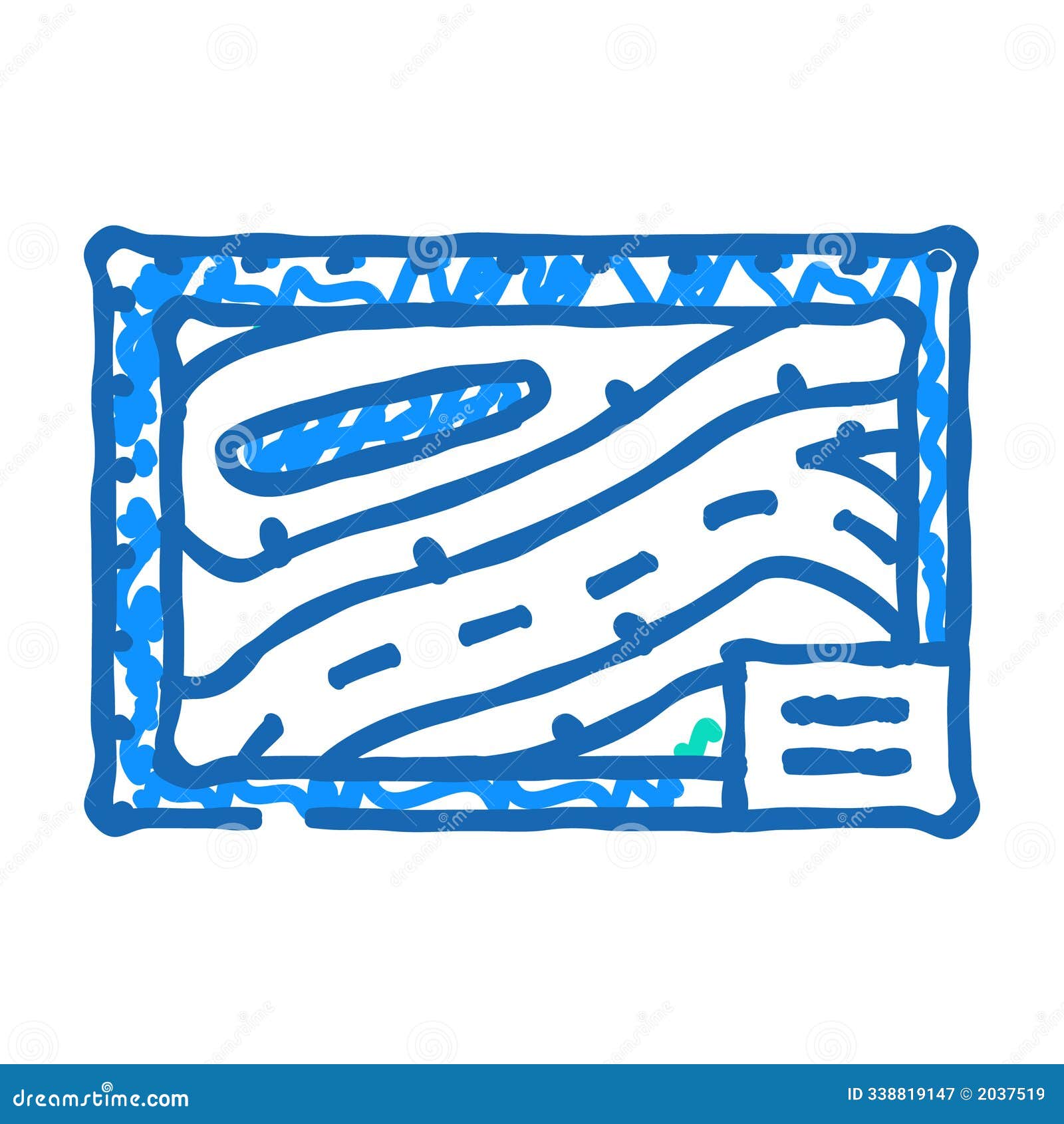 Geologic Mapping Mining Icon Doodle Illustration Royalty-Free Cartoon ...