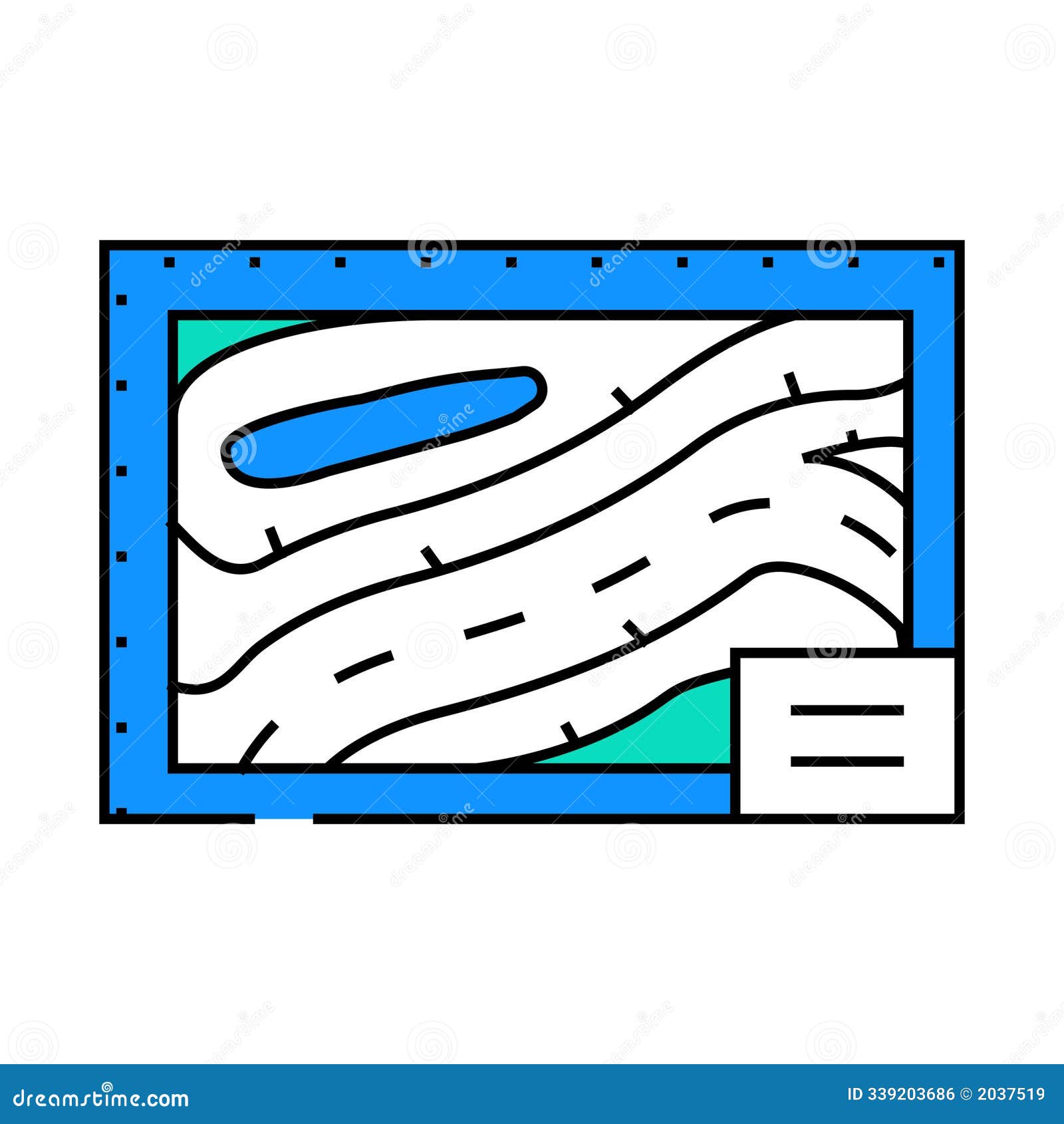 Geologic Mapping Mining Icon Color Illustration Stock Vector ...