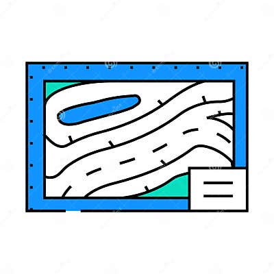 Geologic Mapping Mining Icon Color Illustration Stock Vector ...