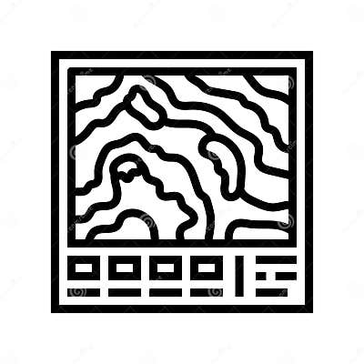 Geologic Mapping Mining Line Icon Vector Illustration Stock ...