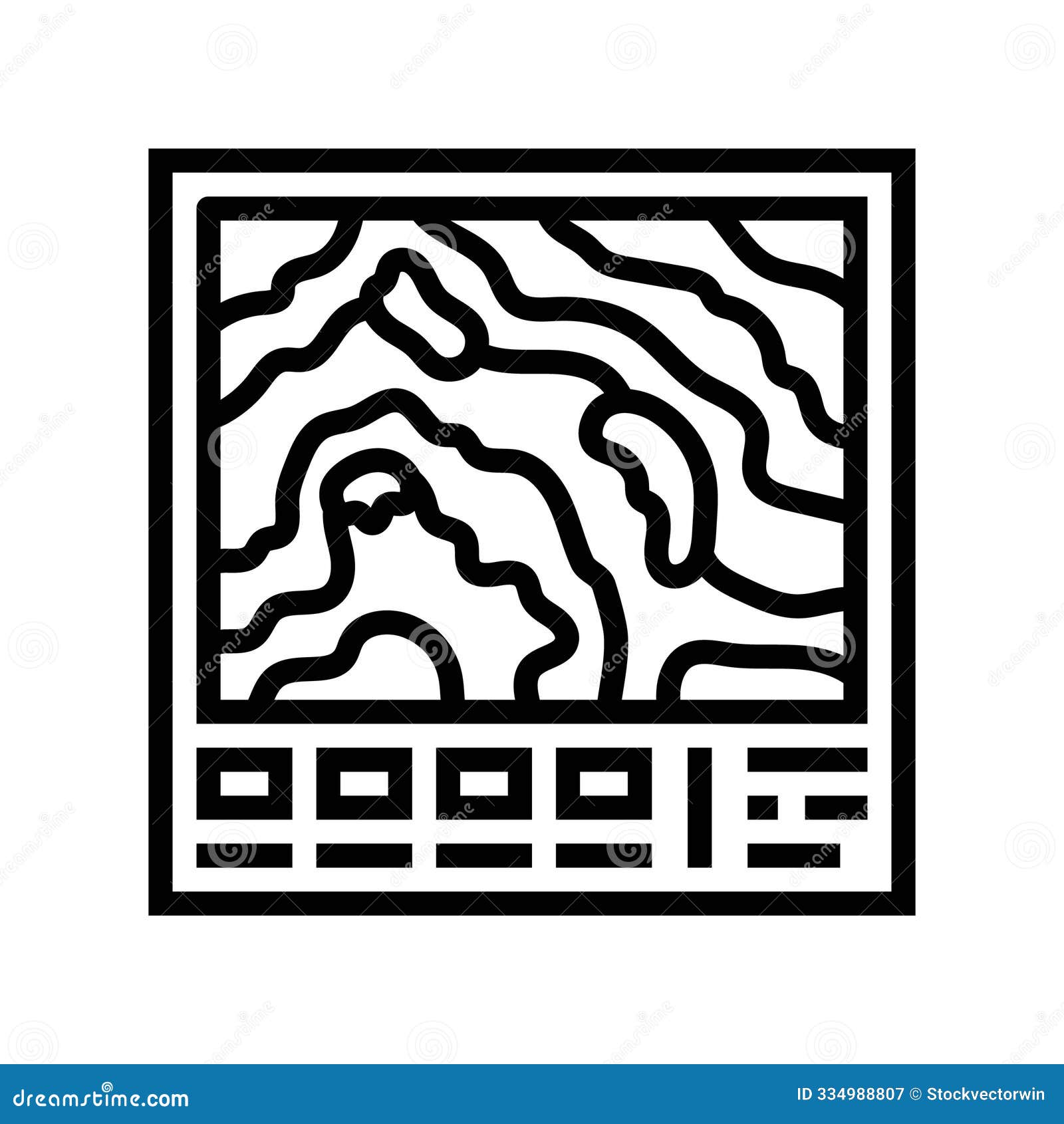Geologic Mapping Mining Line Icon Vector Illustration Stock ...