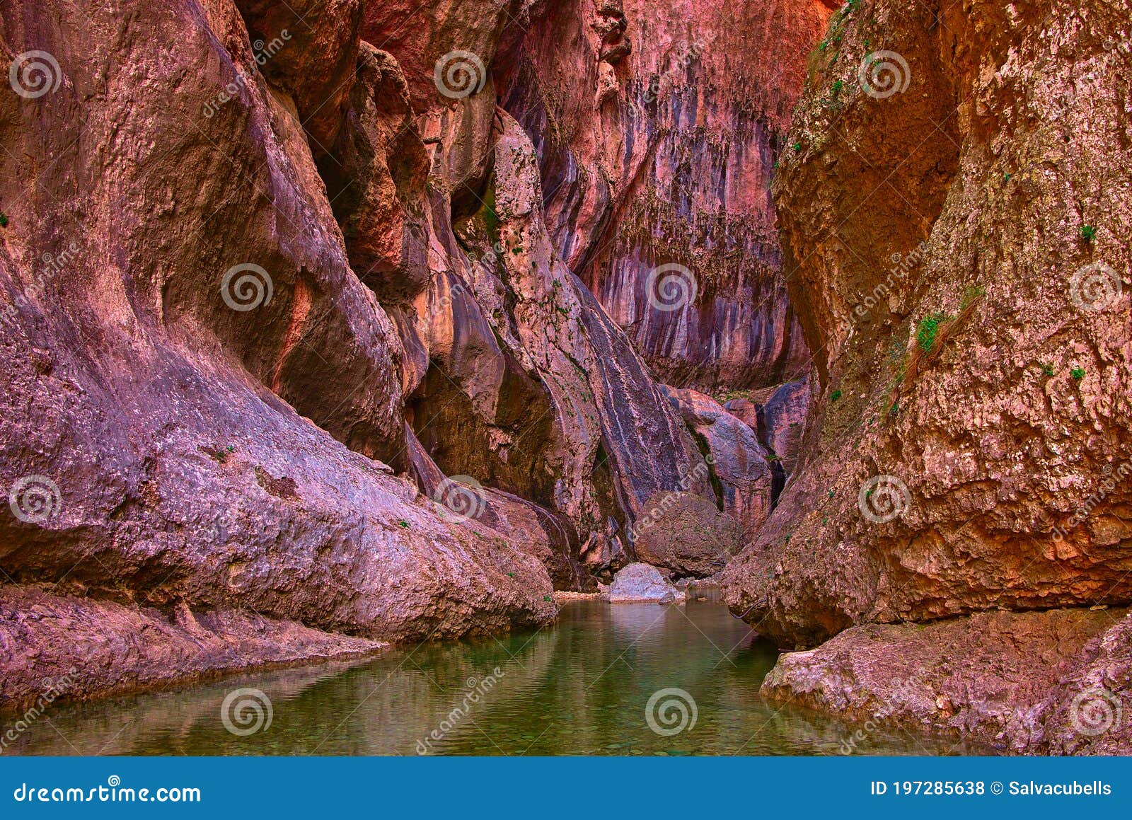 Geological Canyon in Beceite, Aragon. Spain Stock Photo - Image of ...