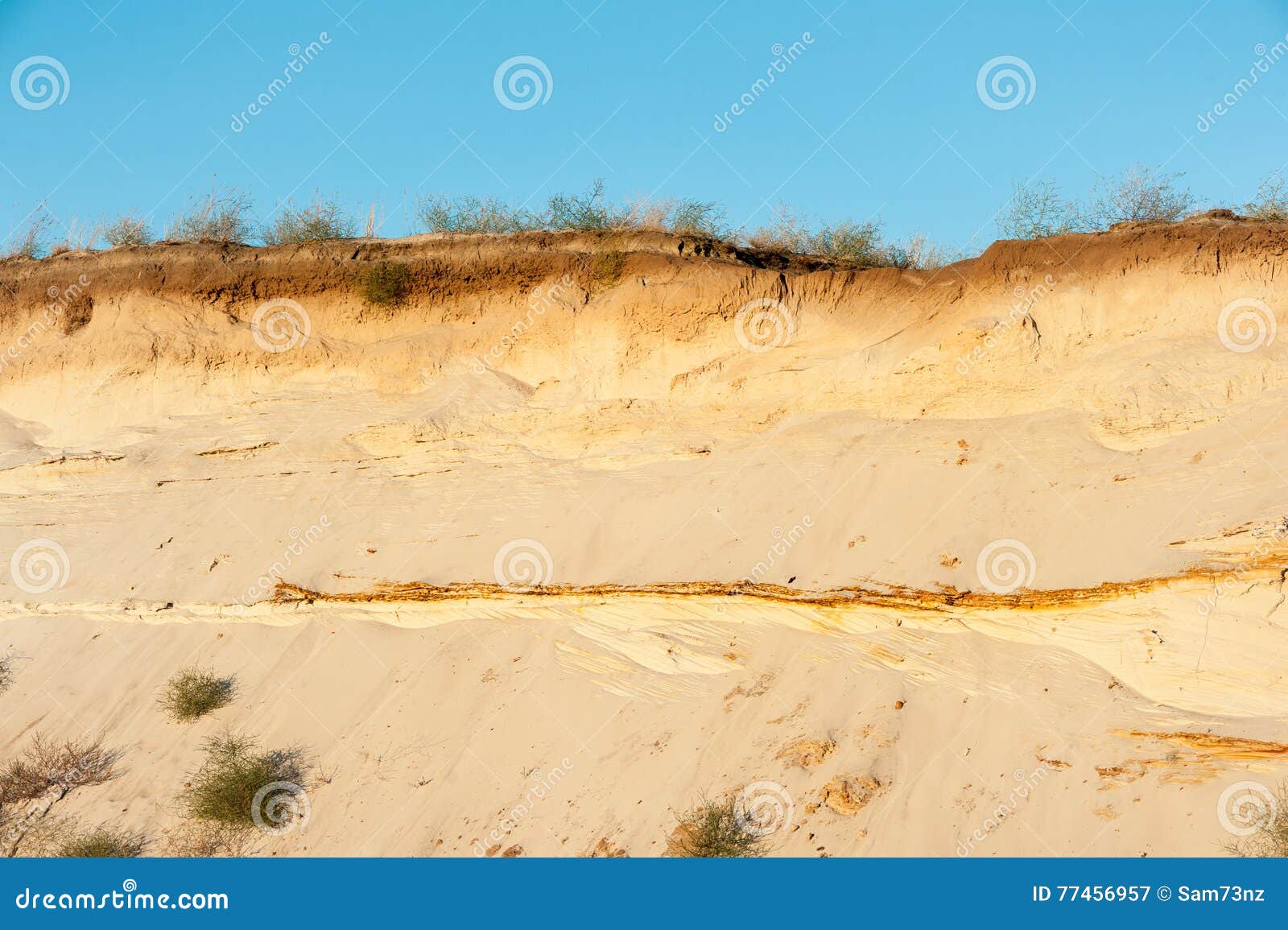 Geological cut of sands stock image. Image of abstract - 77456957