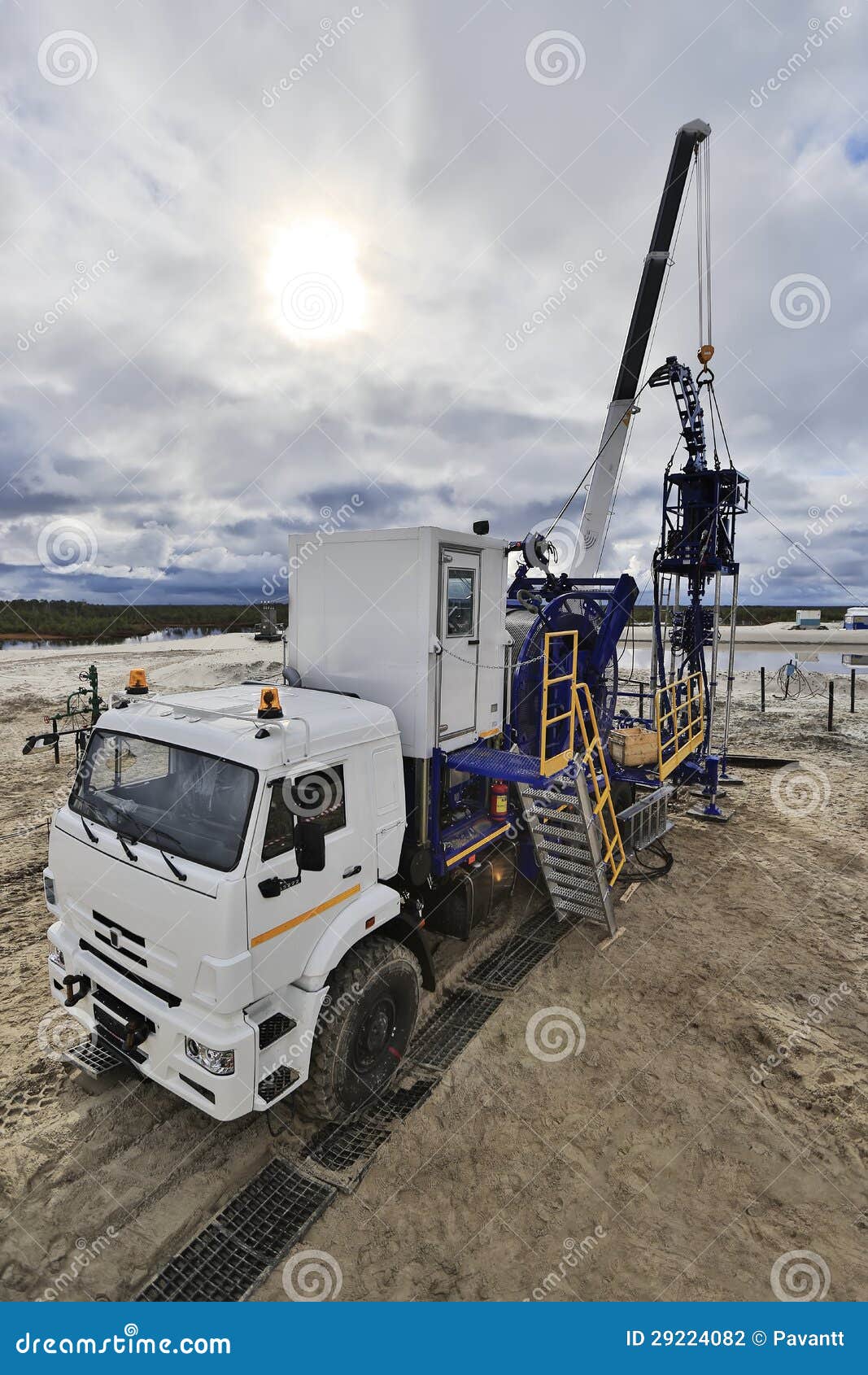 Geological Equipment Machine Stock Photo - Image of pipeline, geologist ...