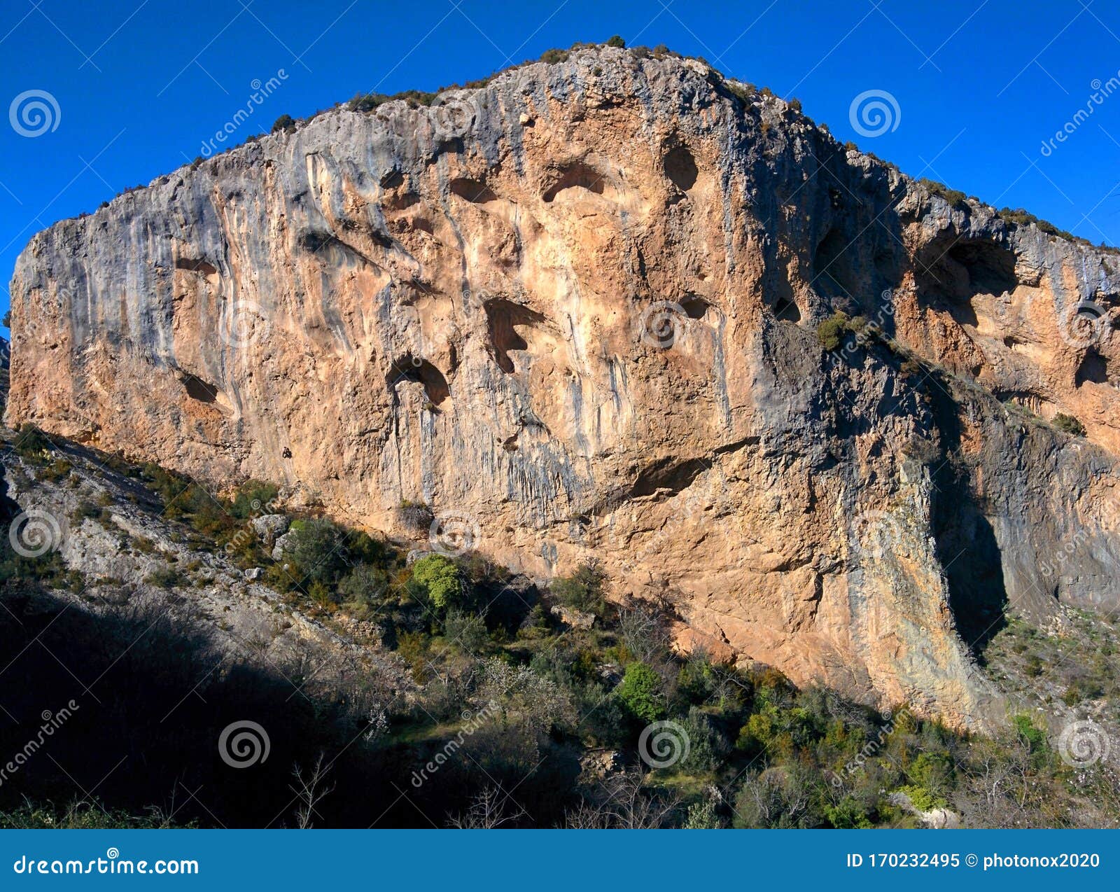 Geological Formation in a Mountain Stock Image - Image of geological ...