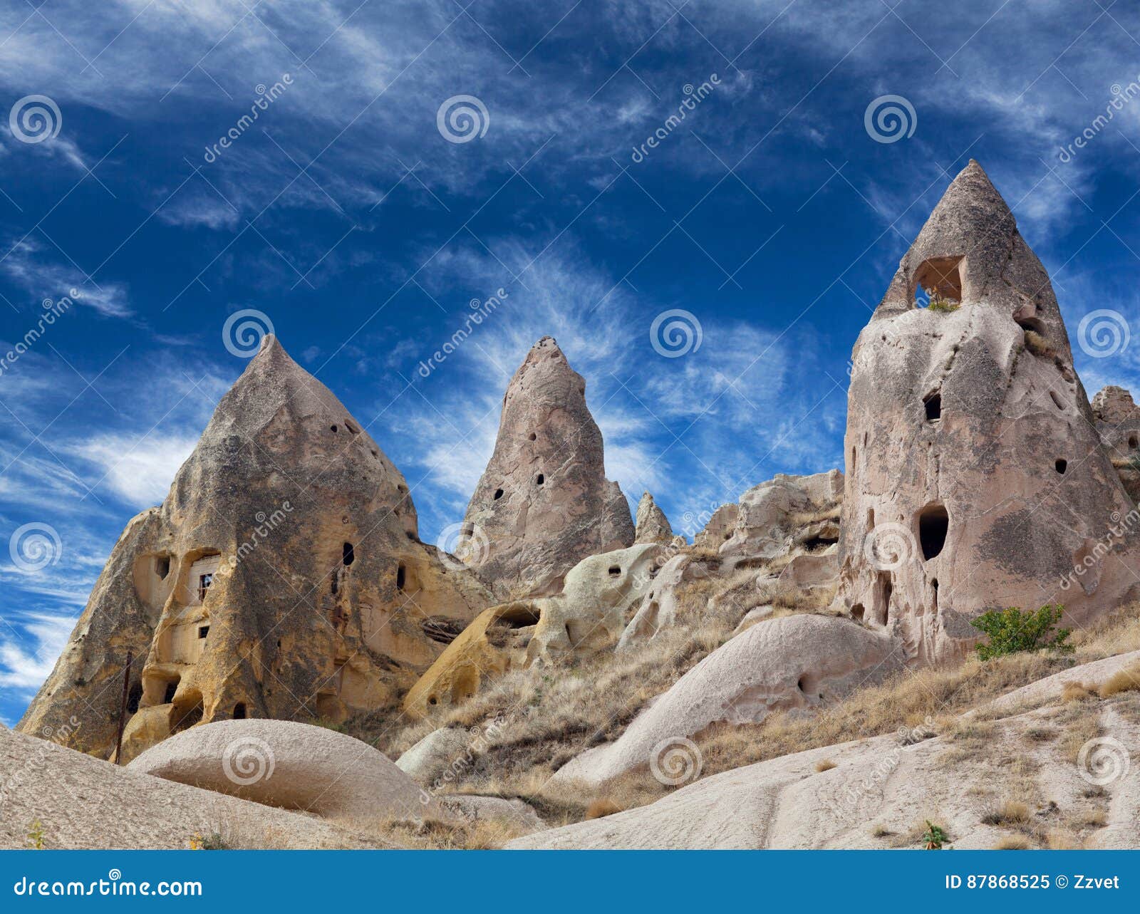 Geological Formations in Cappadocia, Turkey Stock Image - Image of ...