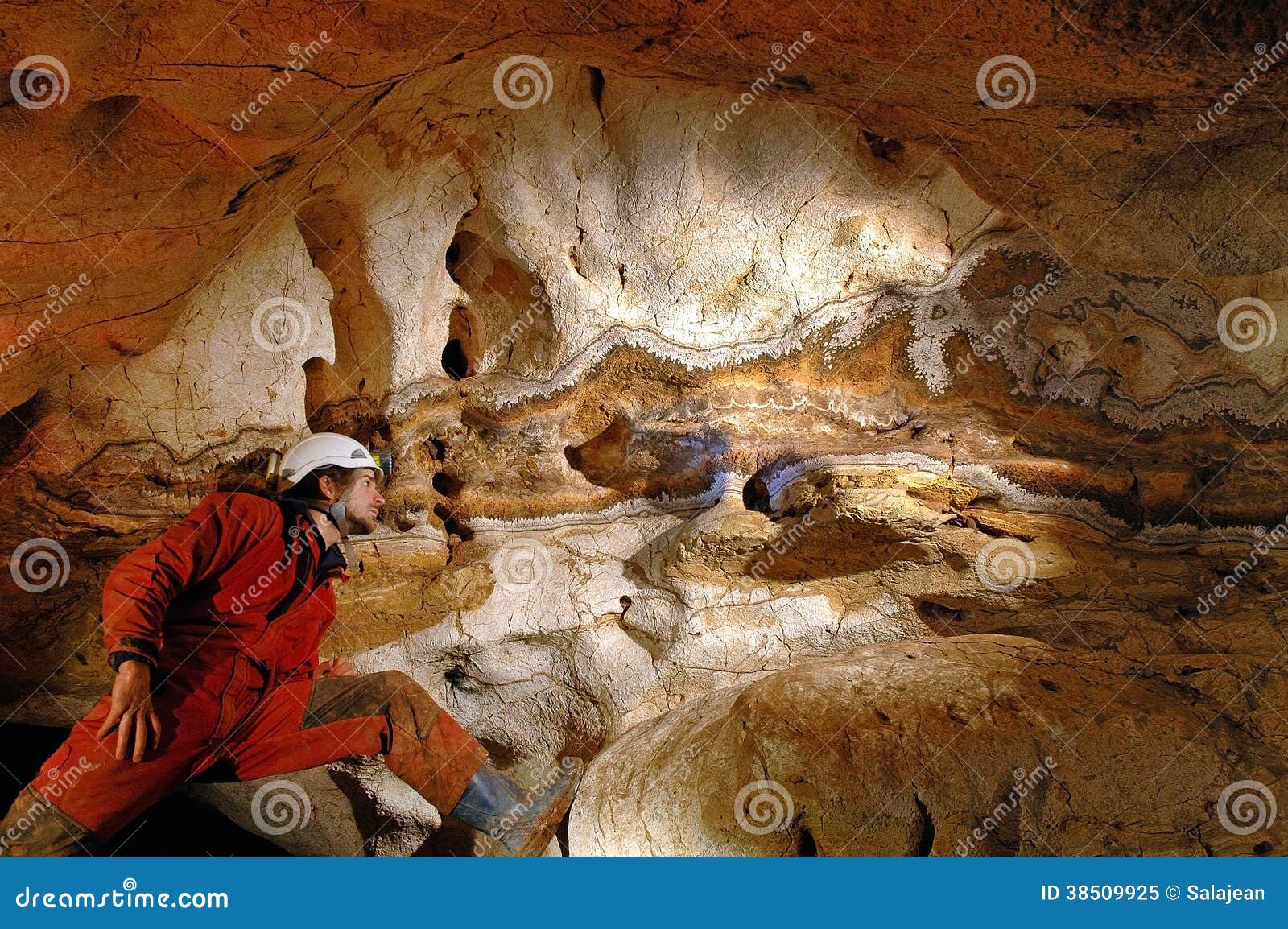 Geological Formations in a Cave Stock Image - Image of dripstone ...