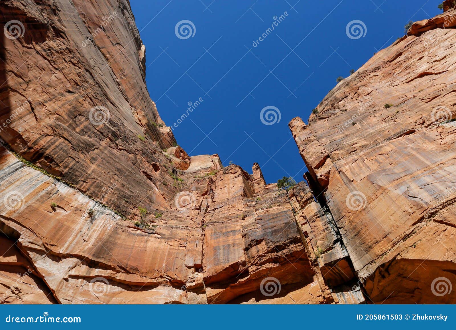 Geological Formations at Zion National Park in Utah Stock Image - Image ...