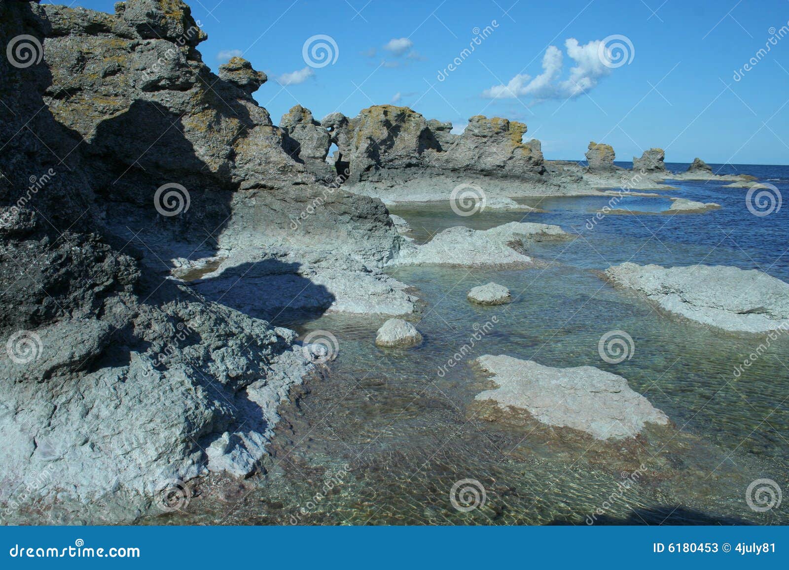 Geological Forms from Sweden, Gotland Stock Image - Image of boulders ...