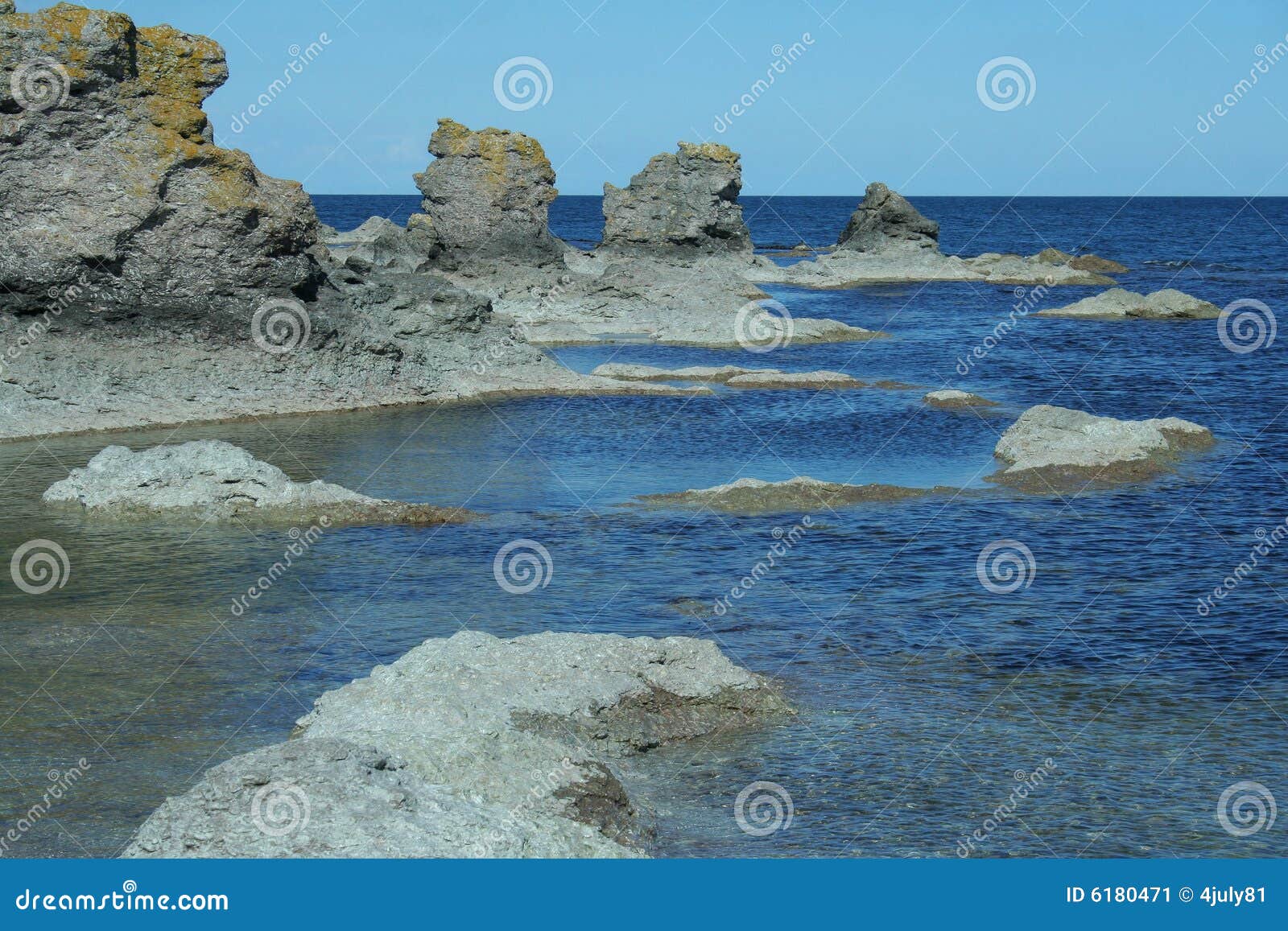 Geological Forms from Sweden, Gotland Stock Image - Image of eroded ...